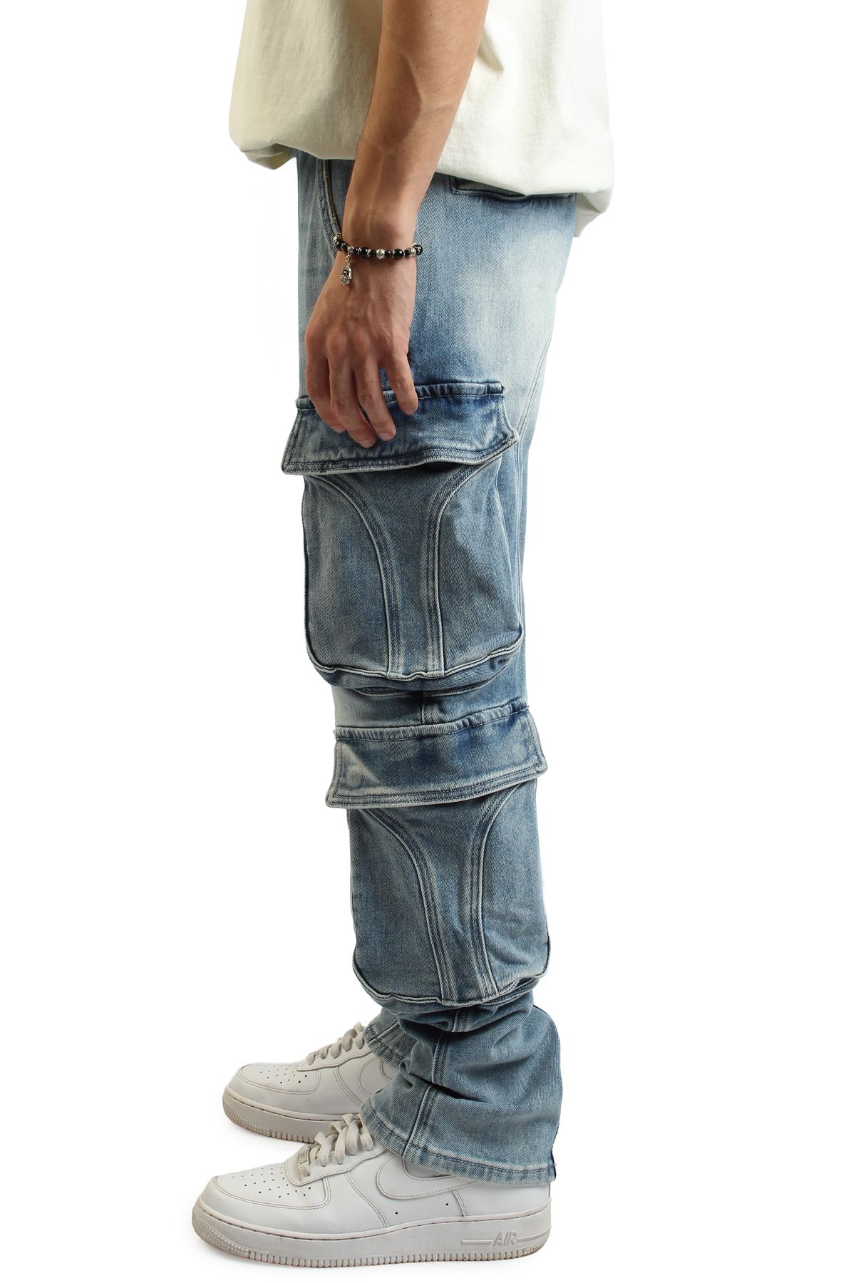 EMBELLISH Recon Cargo Denim Pants EMBHO25-100 - Shiekh