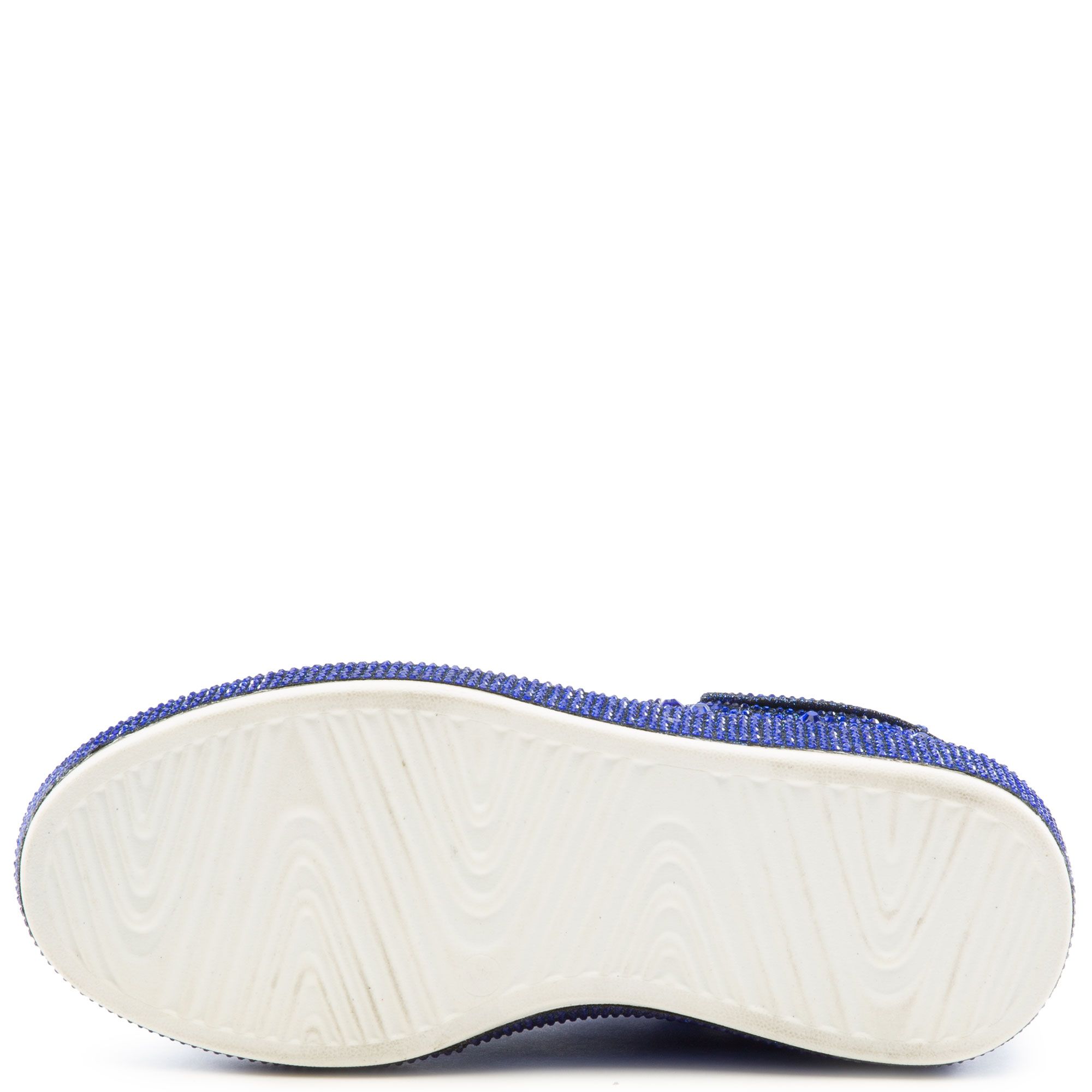 AZALEA WANG Azure- Rhinestone Sneakers AZURE-MIDNIGHT - Shiekh