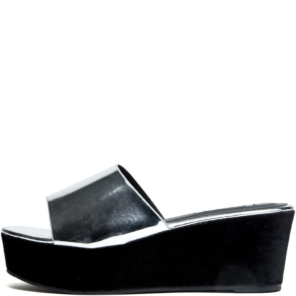 CAPE ROBBIN Allie-2 Platform Sandal ALLIE-2/SILVER - Shiekh