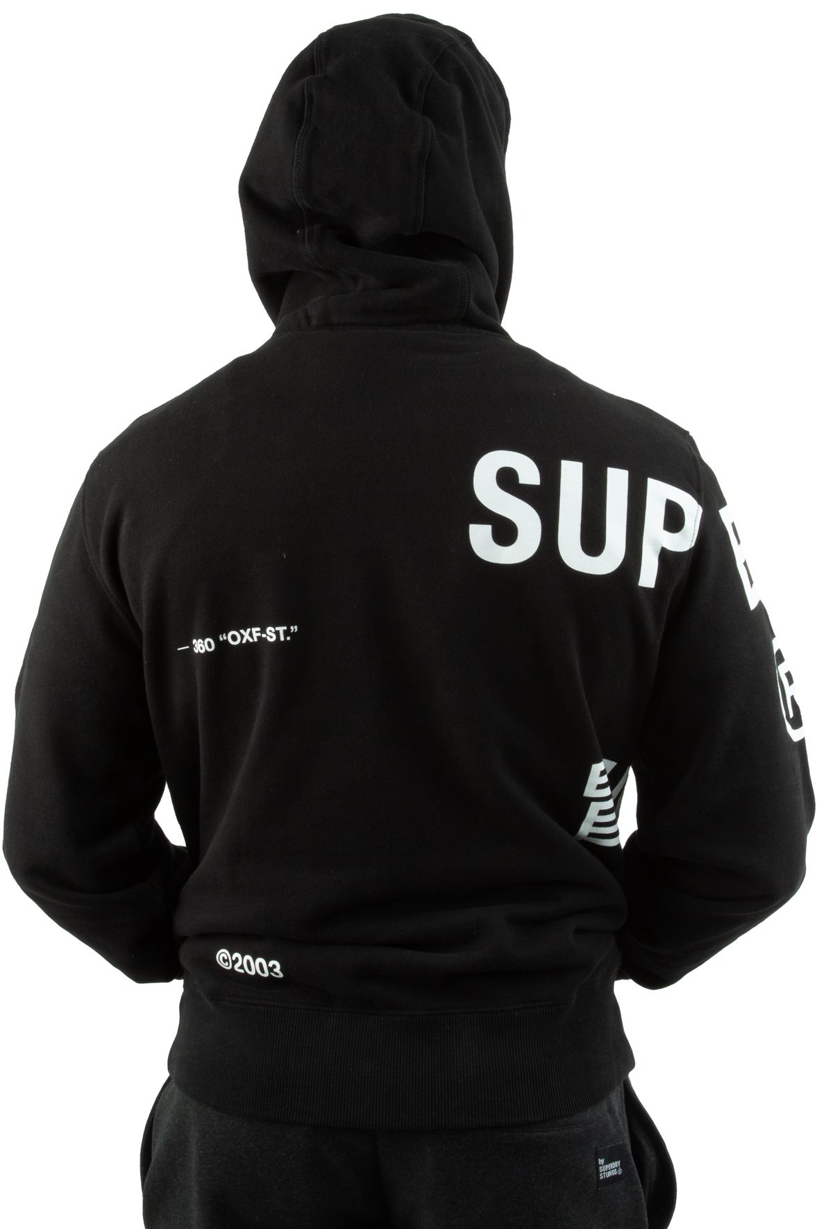 SUPERDRY Stacked Logo Print Loose Hoodie M2012134A - Shiekh