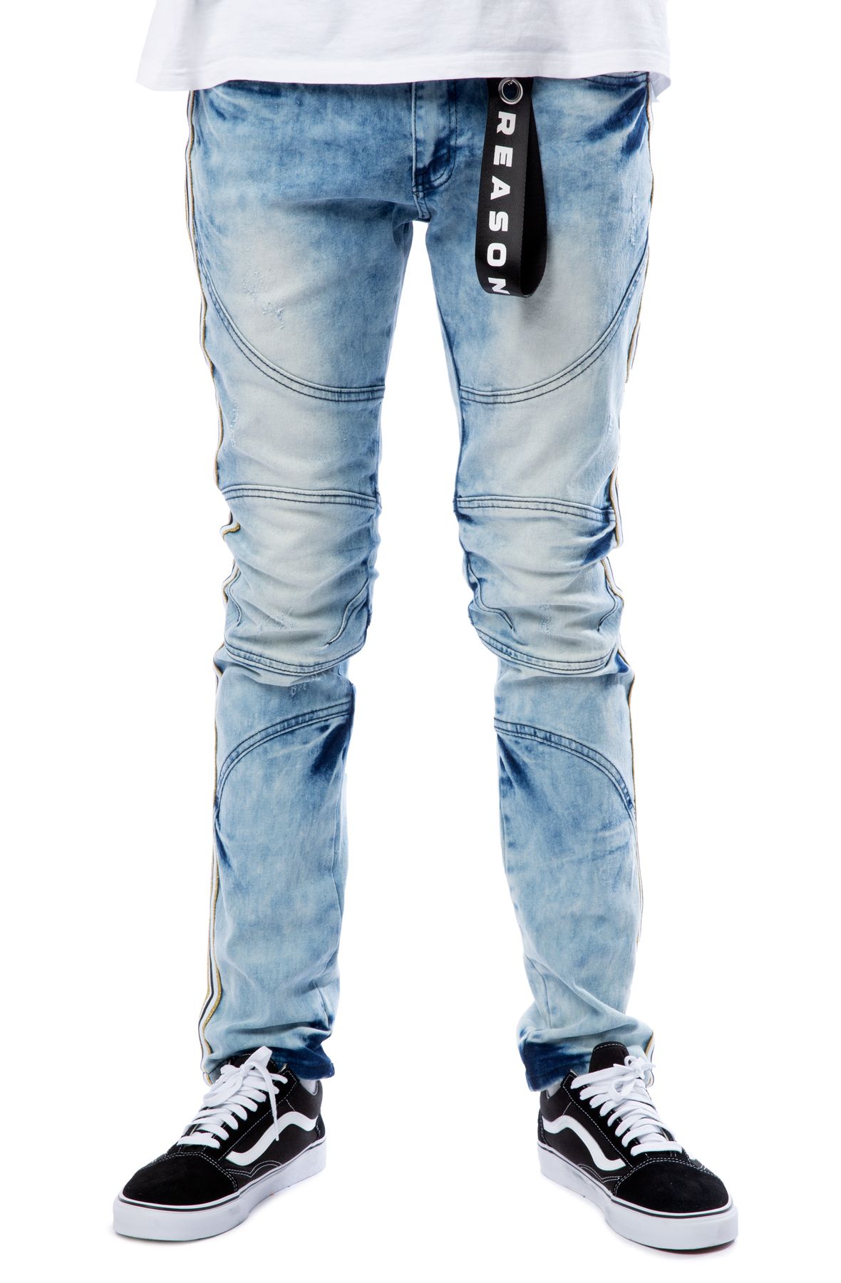 REASON Mines Distressed Denim F1-30BLUE - Shiekh