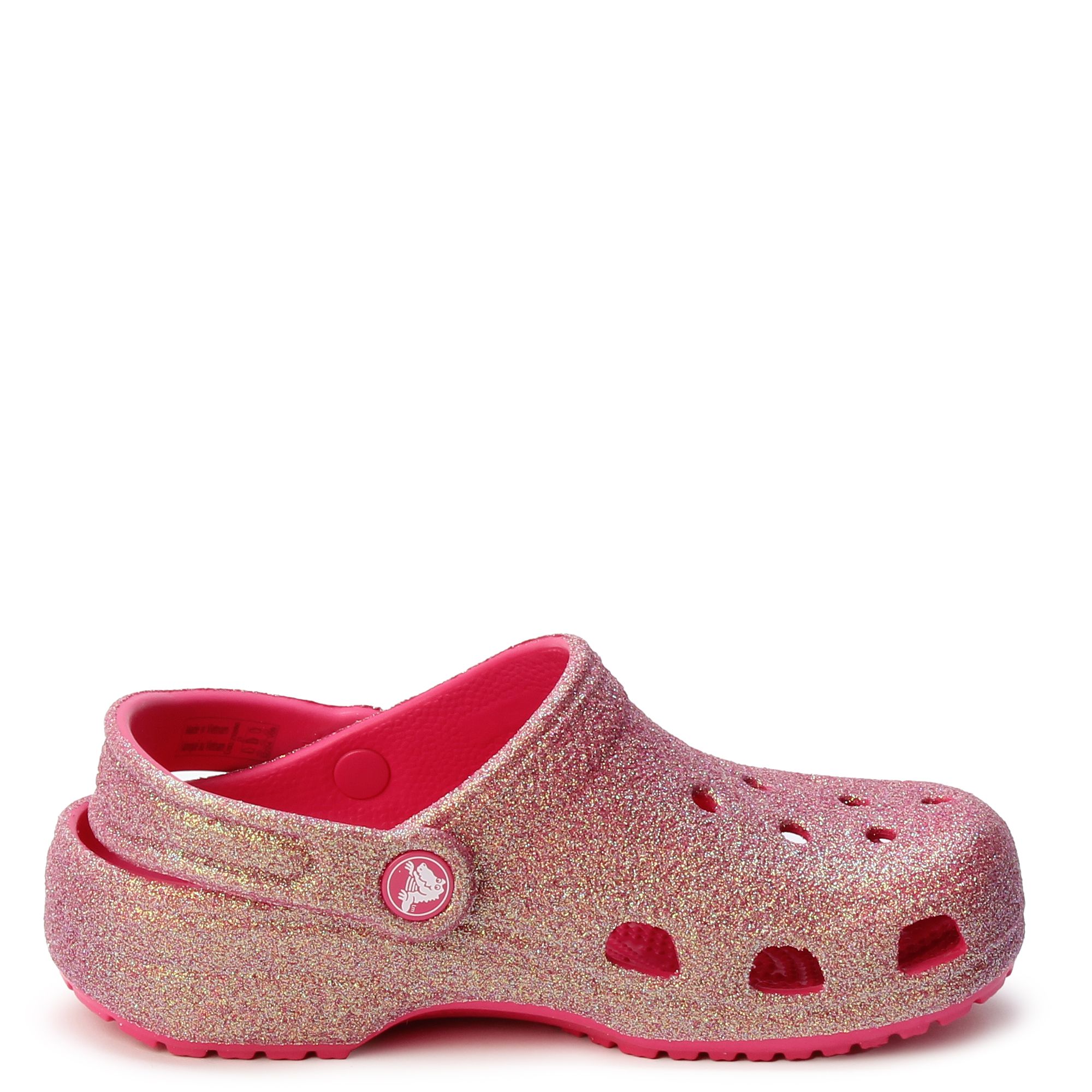 CROCS Grade-School Iridescent Glitter Classic Clog 210986-6ZQ - Shiekh