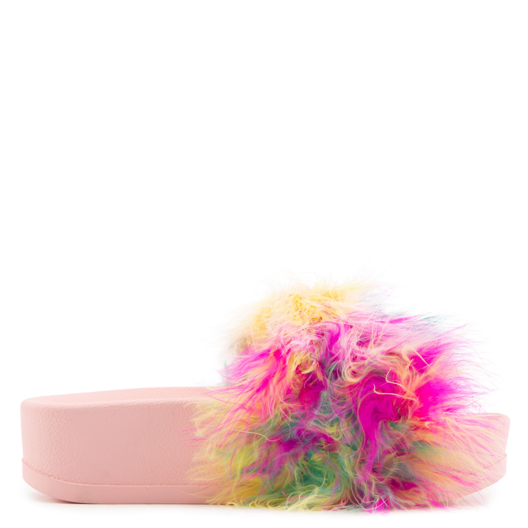 JEFFREY CAMPBELL Lucky Me Hot Pink Slides LUCKY-ME-H-PINK MULTI - Shiekh