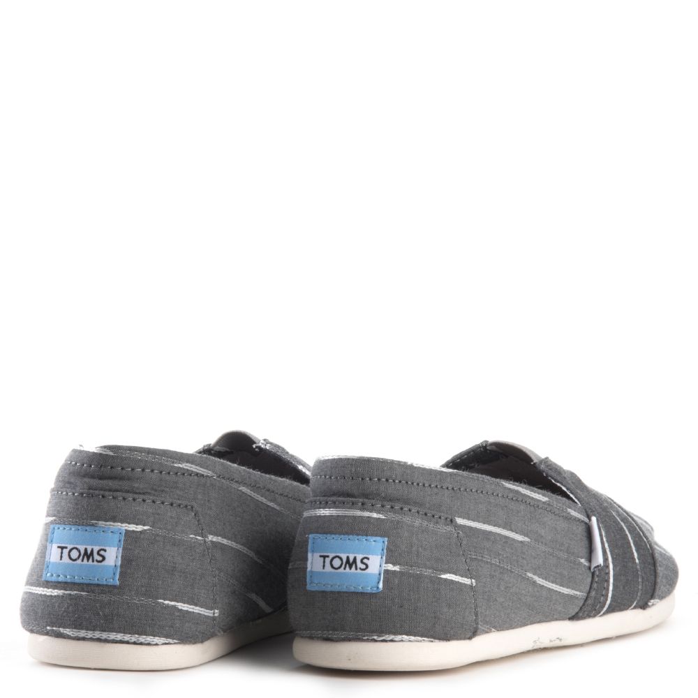 TOMS Toms Classic White Mini Striped Flats 10008371 - Shiekh