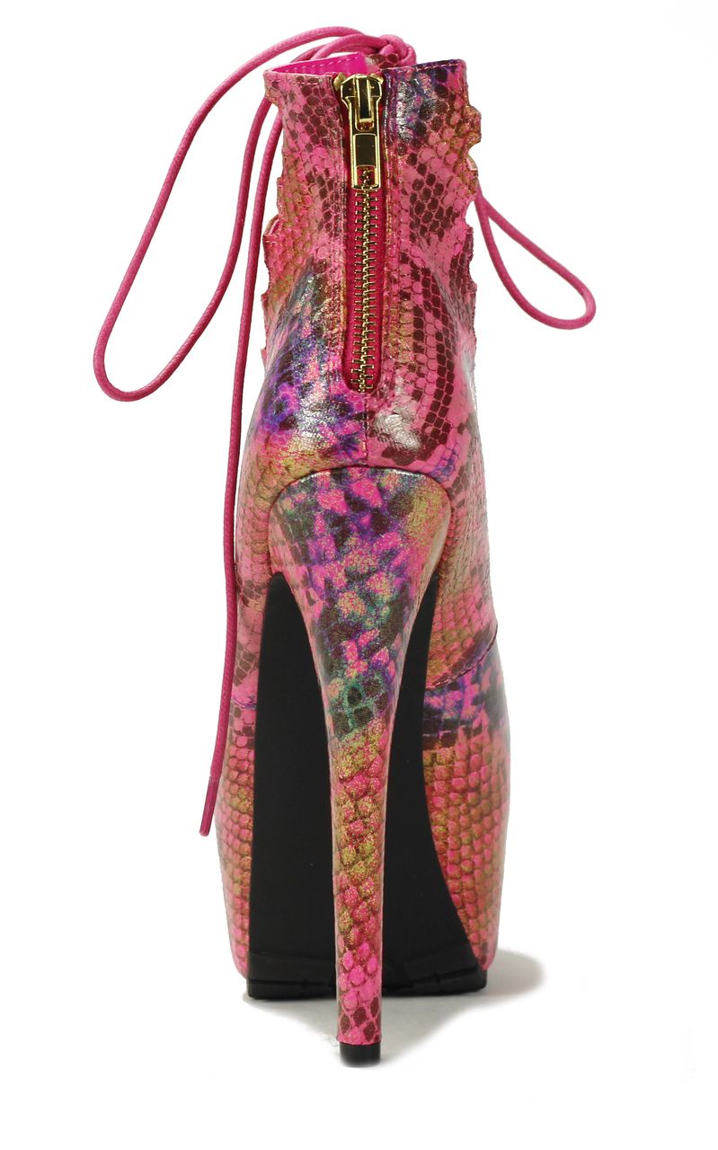 JC DOSSIER Privileged Shoes by J.C. Dossier: Denmark Multi Fushia Snake ...