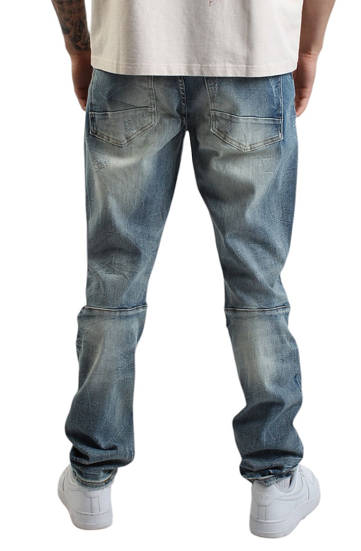 SMOKE RISE Rhodes Wave Wash Jeans JP24108SK-RHBLUE - Shiekh