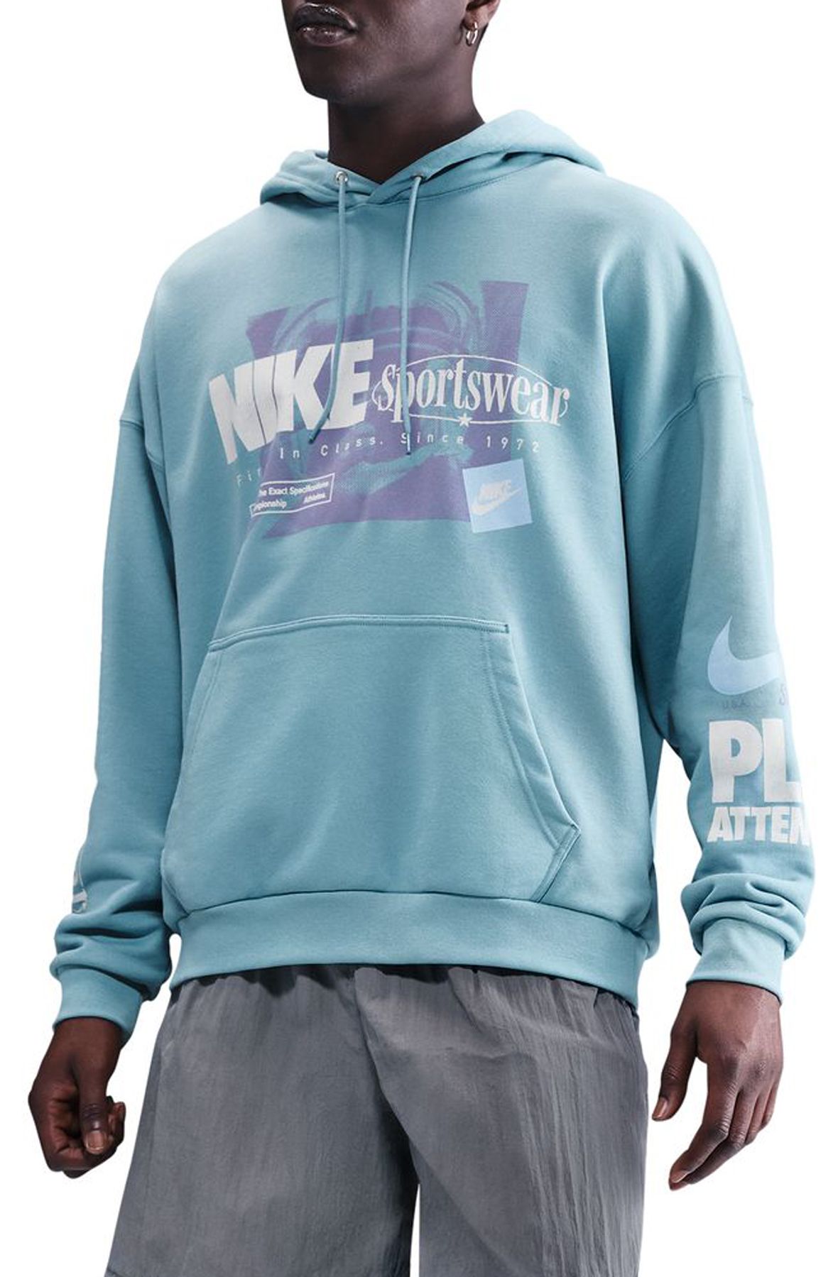 NIKE Oversized French Terry Pullover Hoodie IB8257 464 - Shiekh NIKE Oversized French Terry Pullover Hoodie IB8257 464 - Shiekh