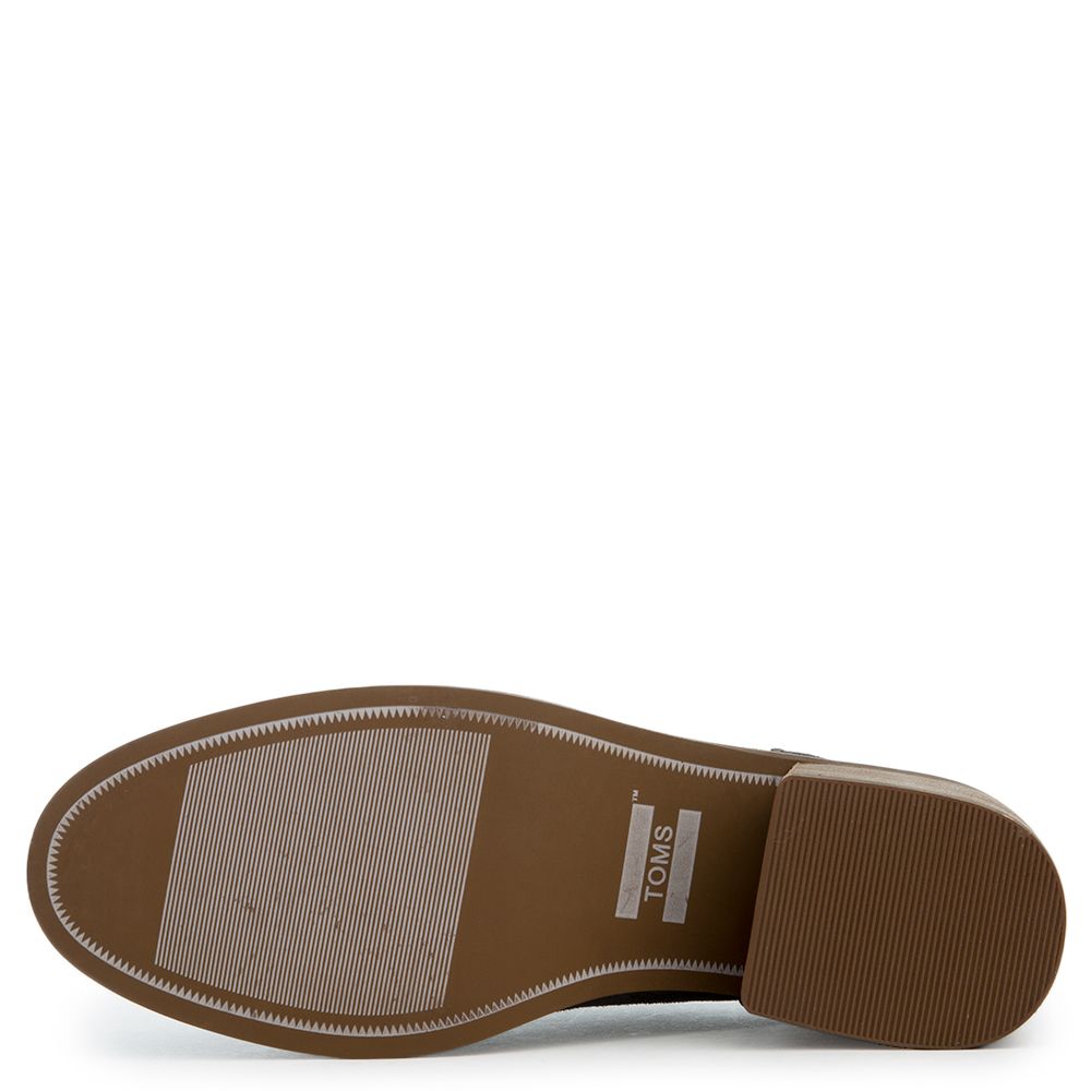 TOMS Toms Leila Forged Iron Grey Suede Mules 10010916 - Shiekh
