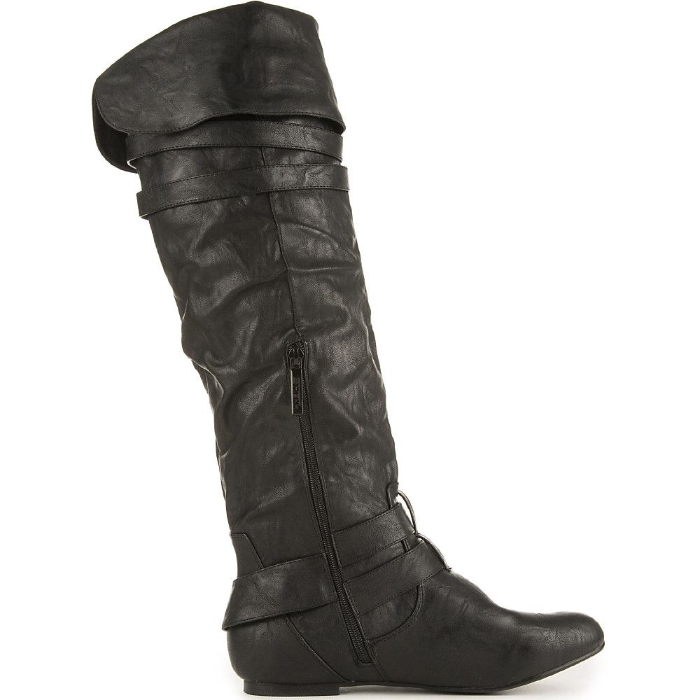 SHIEKH Women's Knee-High Pocket Boot Vickie-16 Hi VICKIE-16 HI/BLACK ...