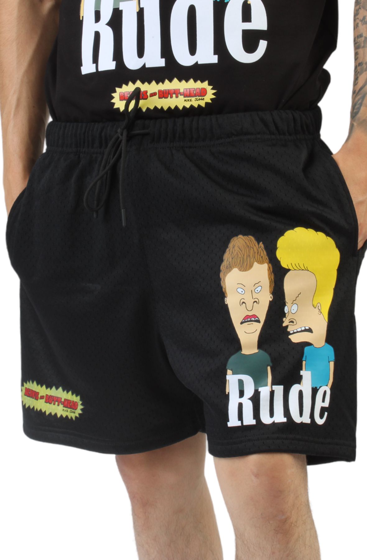 MAXIMA RUDE Mesh Shorts FA30018-BLK - Shiekh