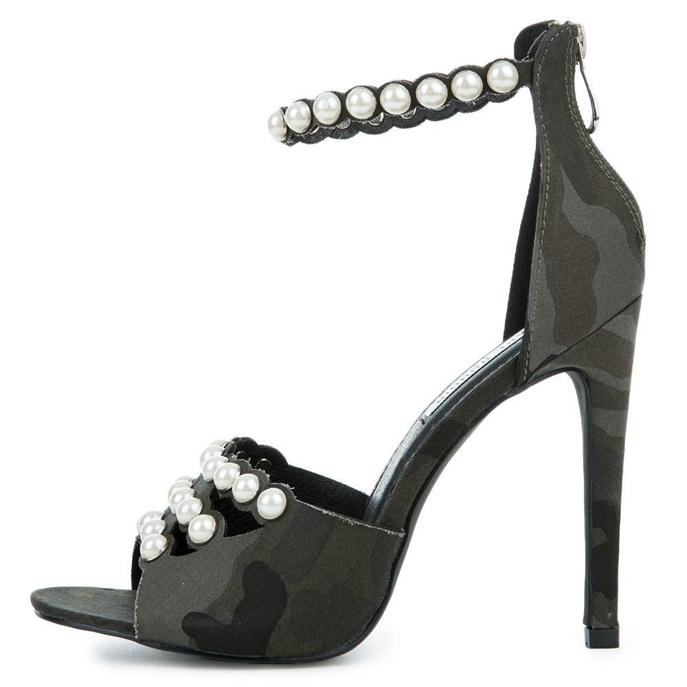 CAPE ROBBIN Meg-47 Army Grey High Heel MEG-47/ARMY - Shiekh