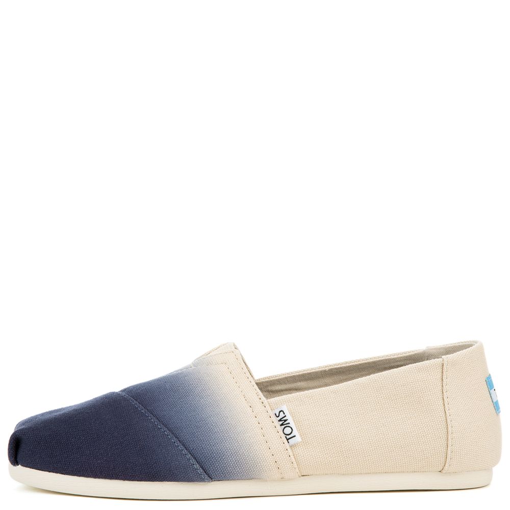Toms Classic Navy Dip Dye Flats 10009720 Shiekh