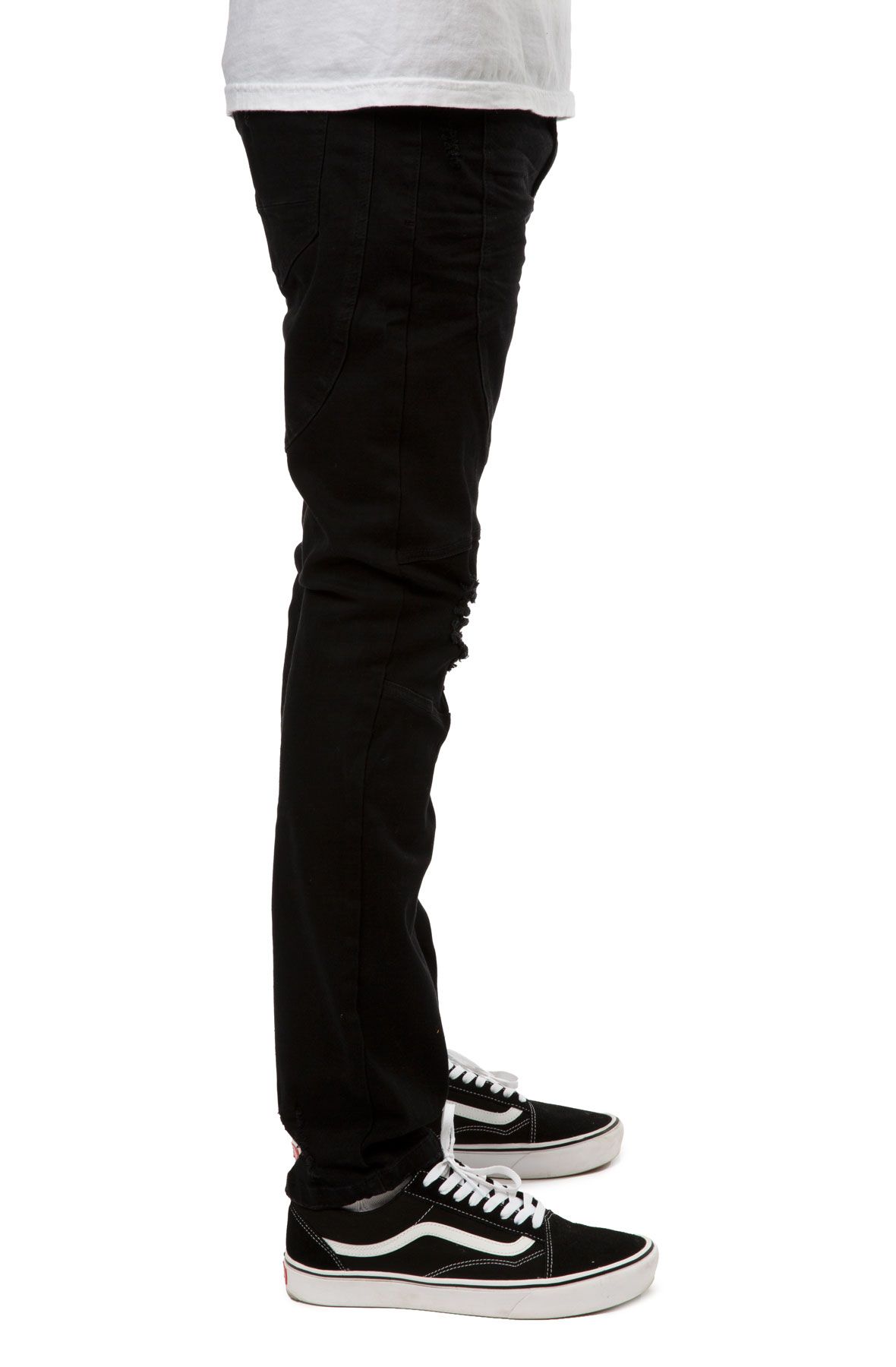 HIGH CALIBER Franklin Panel Jeans C12563-BLACK - Shiekh