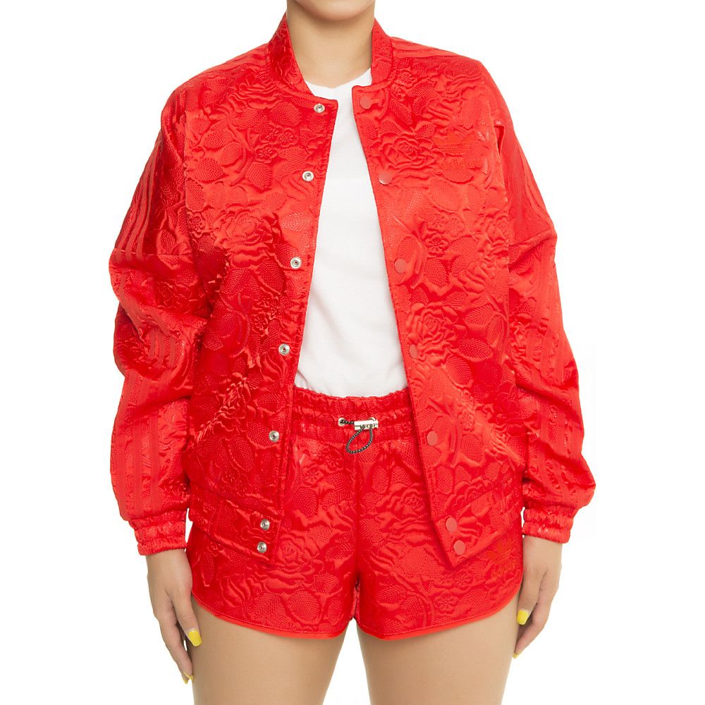 ADIDAS Red Women's Tracktop Jacket AY6733 - Shiekh