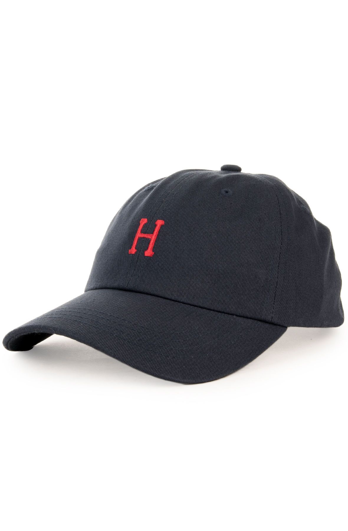 HUF The Classic H Dad Hat in Navy and Red HT64032-NVR - Shiekh