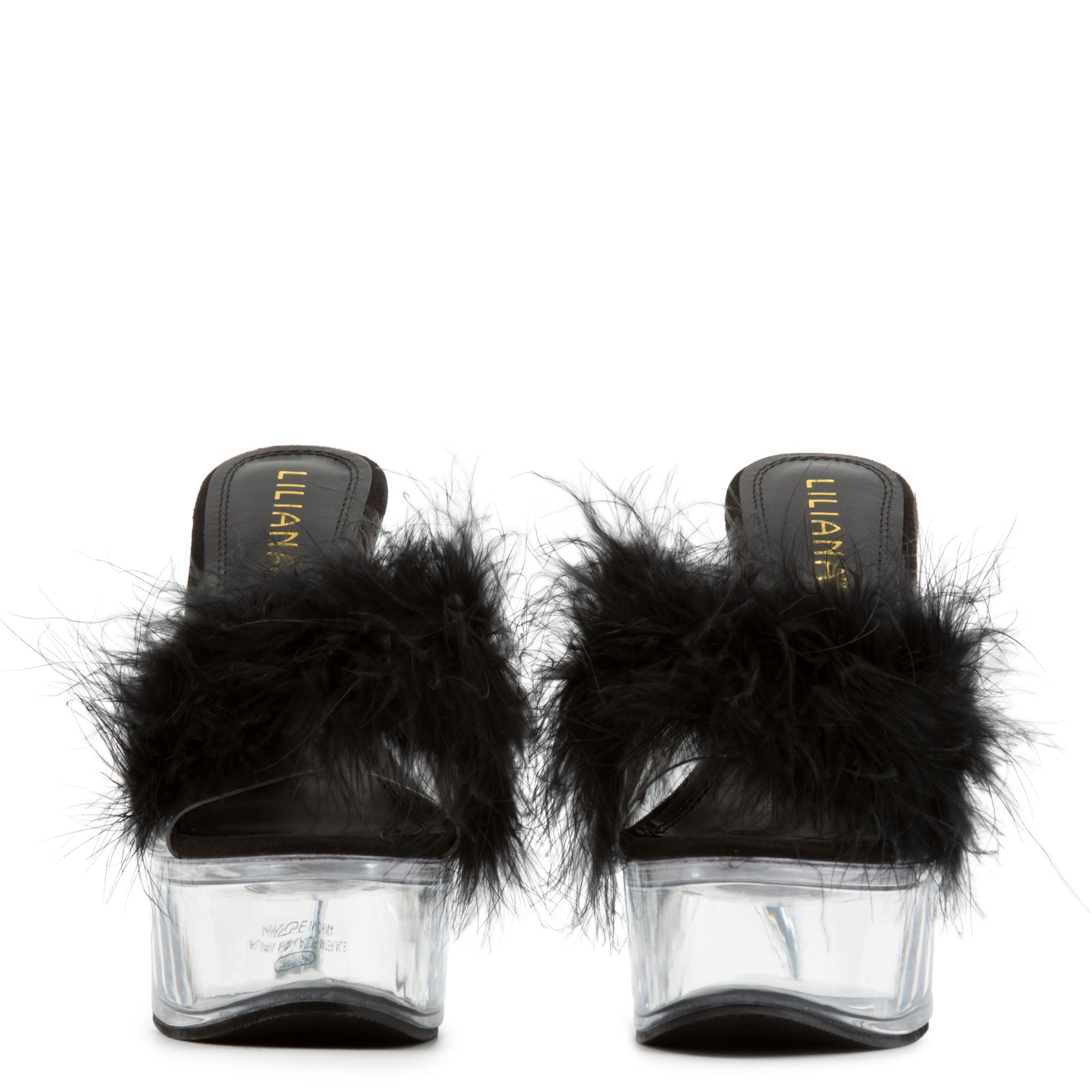 LILIANA Mafia-2 All Clear Platform Heels MAFIA-2-BLK - Shiekh
