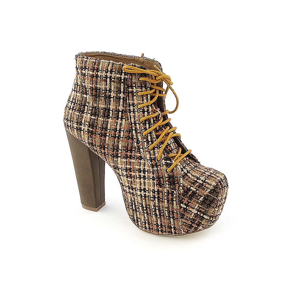 SHOE REPUBLIC Platform Ankle Bootie Silla ROCKLAND-TAN - Shiekh