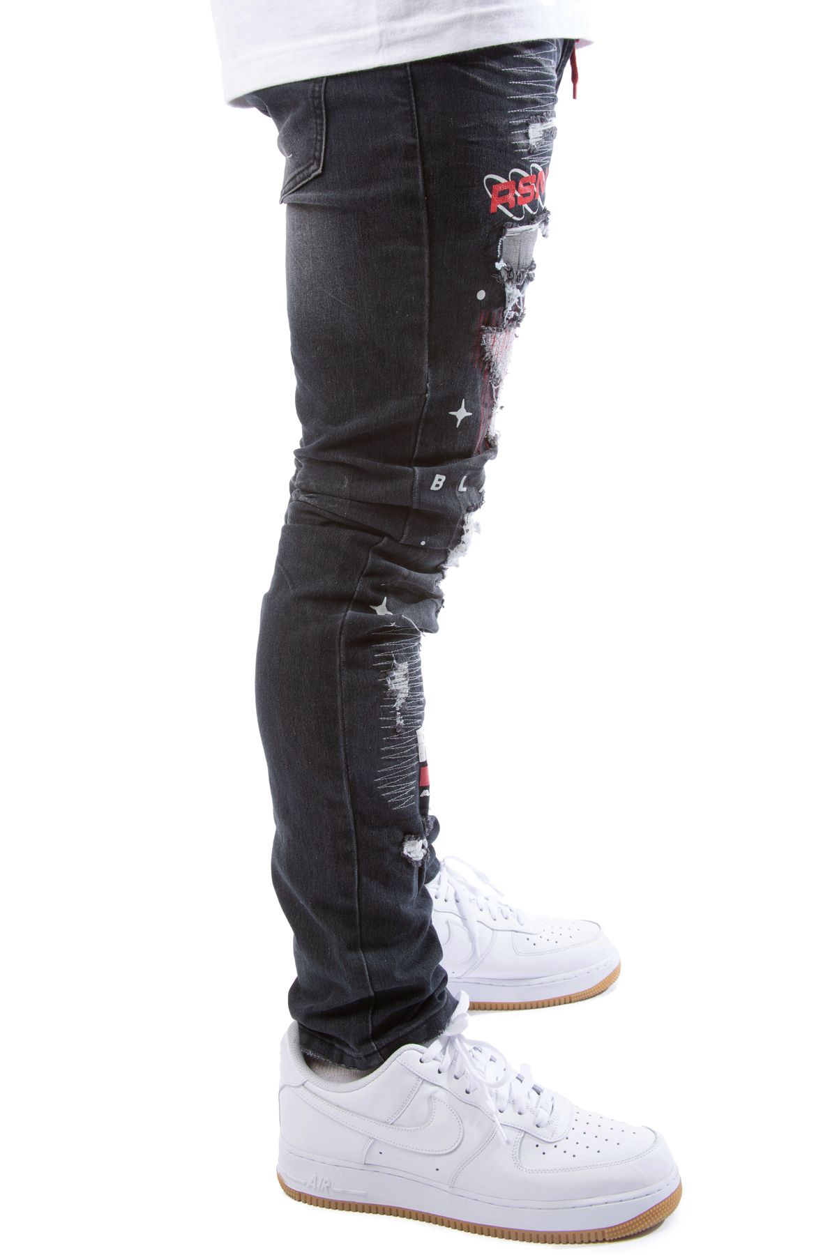 REASON Changes Graffiti Shred Jeans A1-759BLK - Shiekh