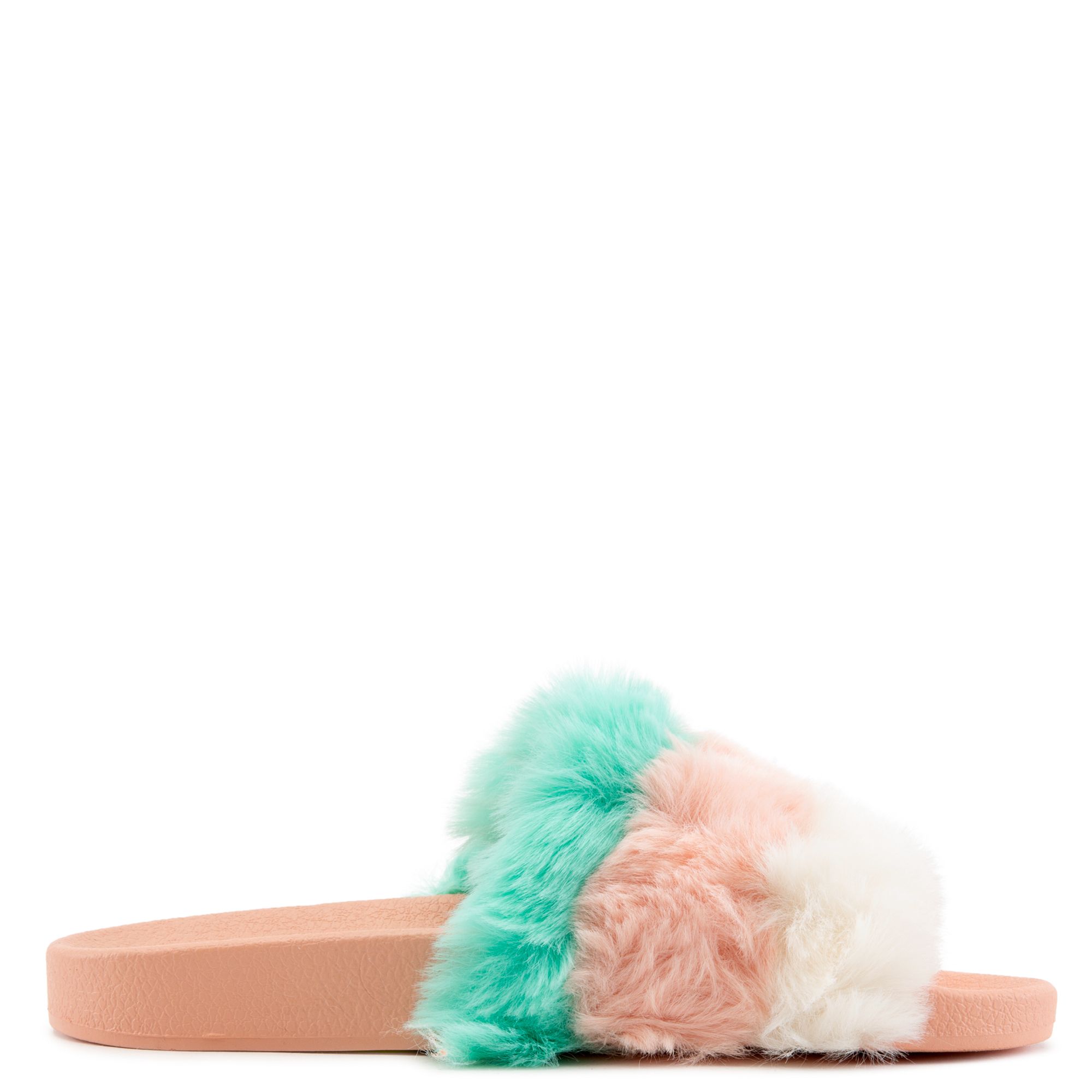 CAPE ROBBIN Yale Fur Sandals YALE-SHI-PNK - Shiekh