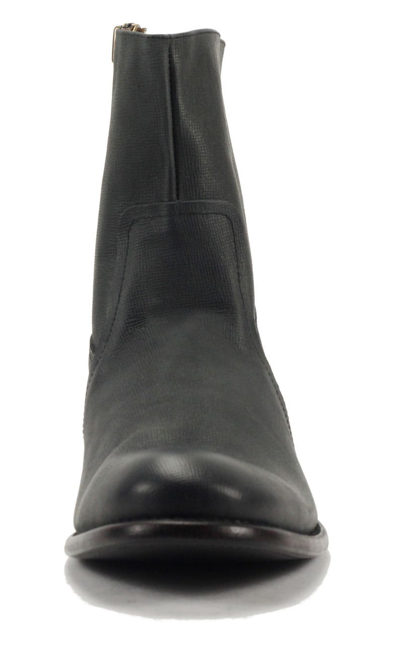 JD FISK for Men: Dale Black Leather Boots DALE BLACK - Shiekh