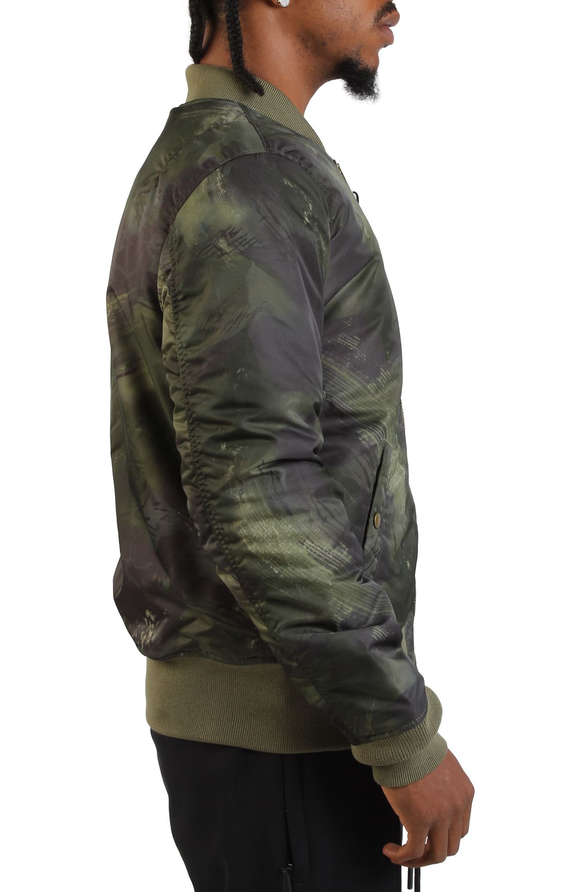 ALPHA MA-1 Mod Bomber Jacket MJM53504C1-OLV - Shiekh