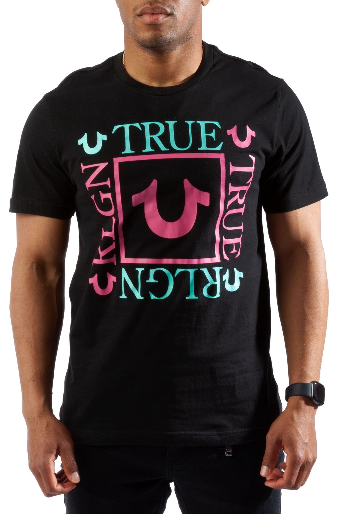 TRUE RELIGION Crystal Logo Tee 105744-1001 - Shiekh