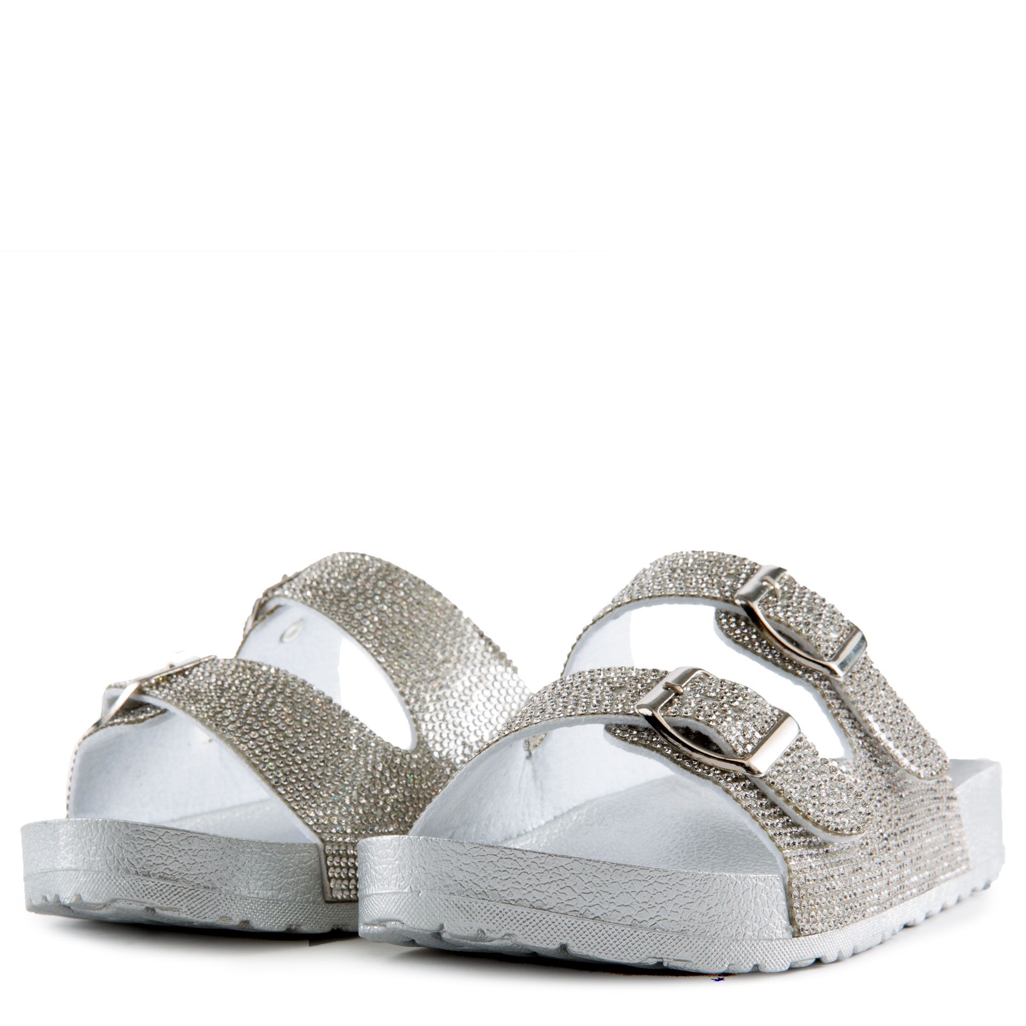 H2K TRADING Double Band Sandal ASPEN-SLV - Shiekh