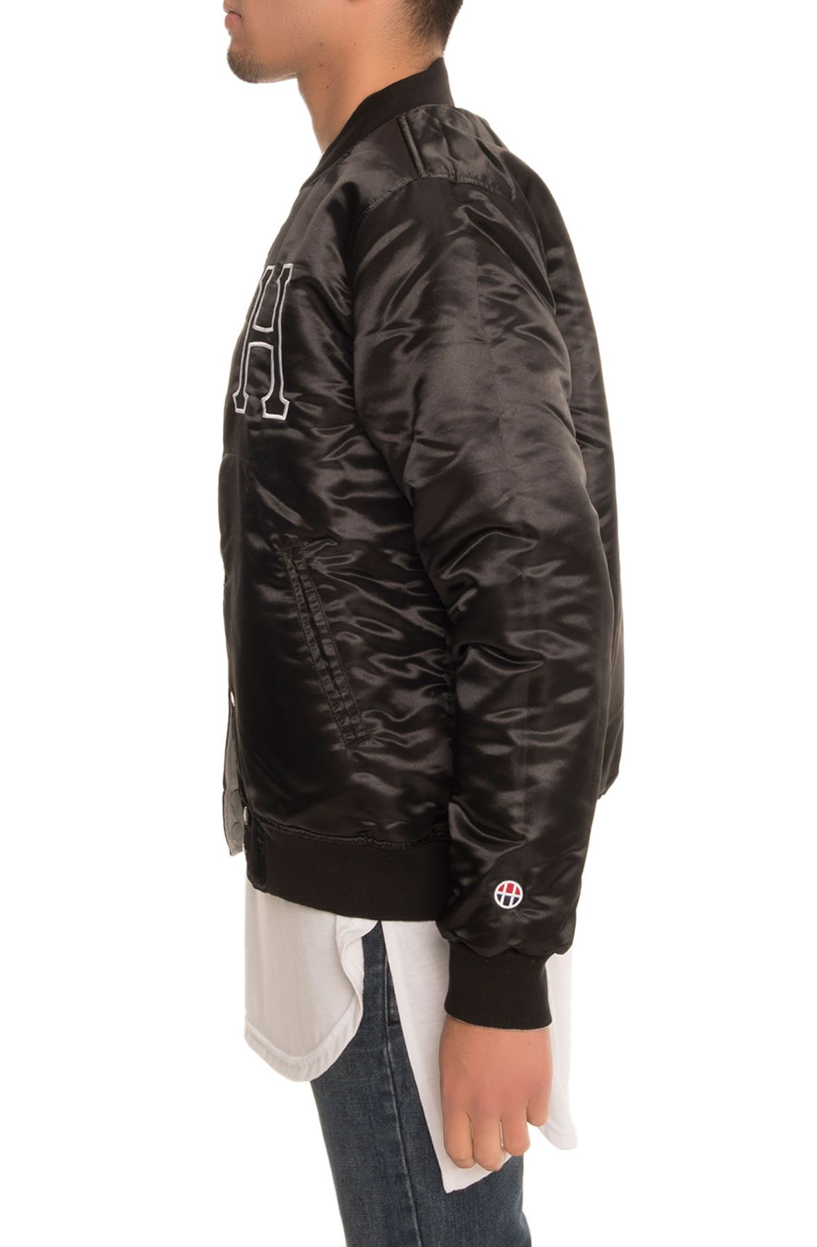 HUF The Easy Reversible Satin Jacket in JK64008-SBL - Shiekh
