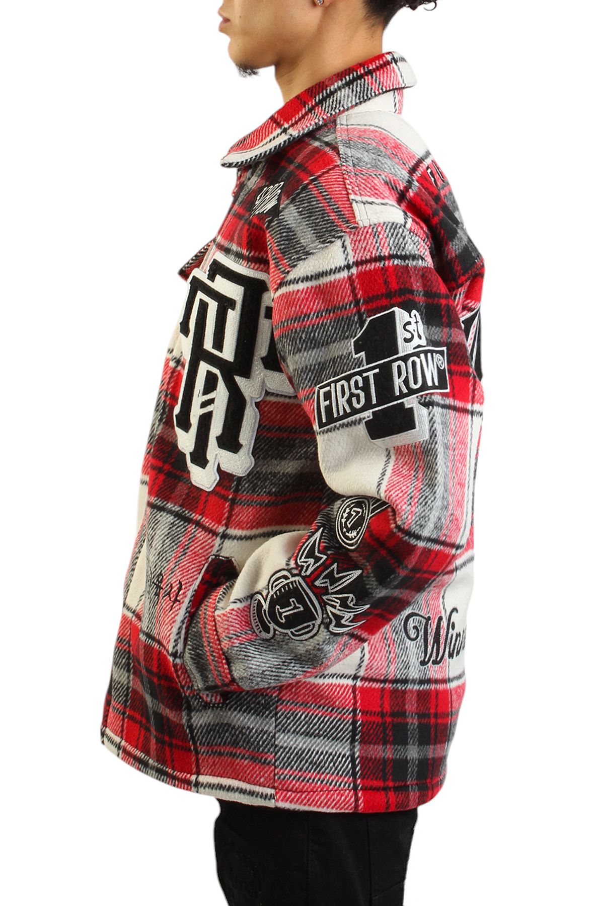 FIRST ROW Trophy Room Plaid Shacket FRJ2063 - Shiekh