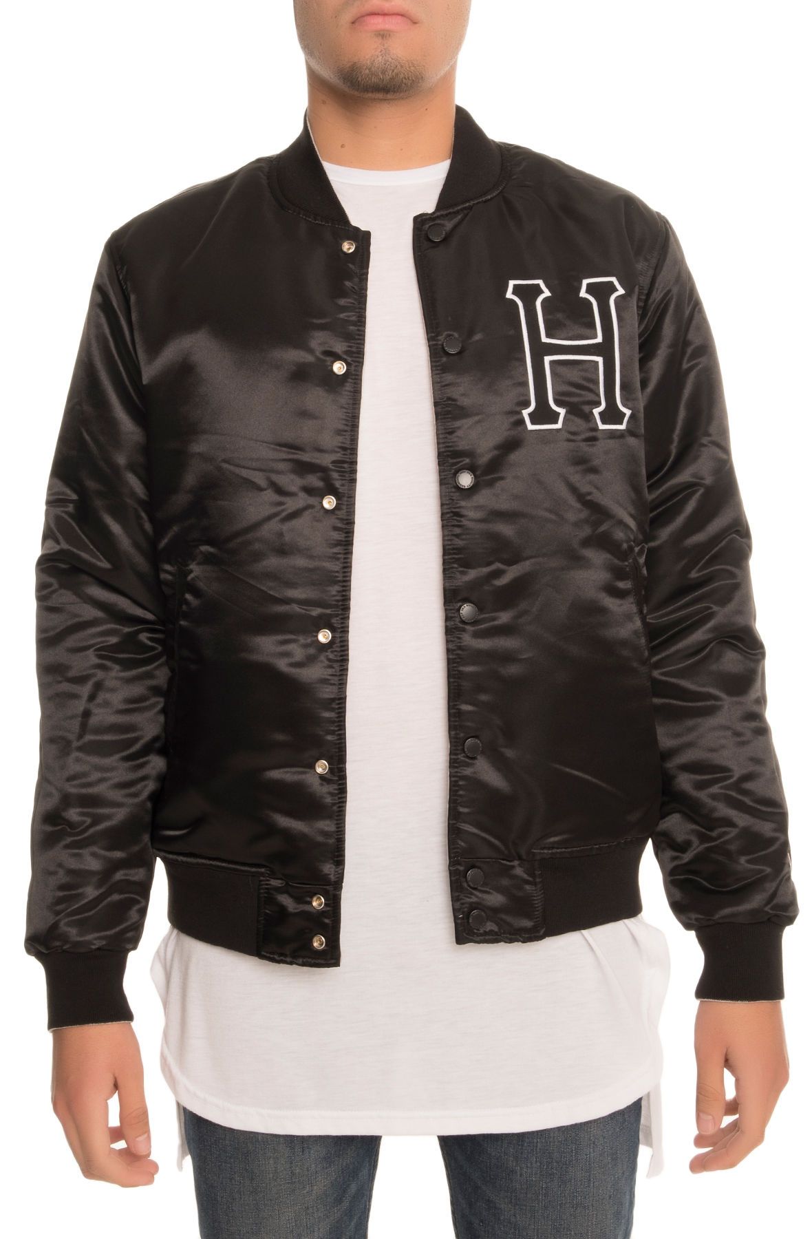 HUF The Easy Reversible Satin Jacket in JK64008-SBL - Shiekh