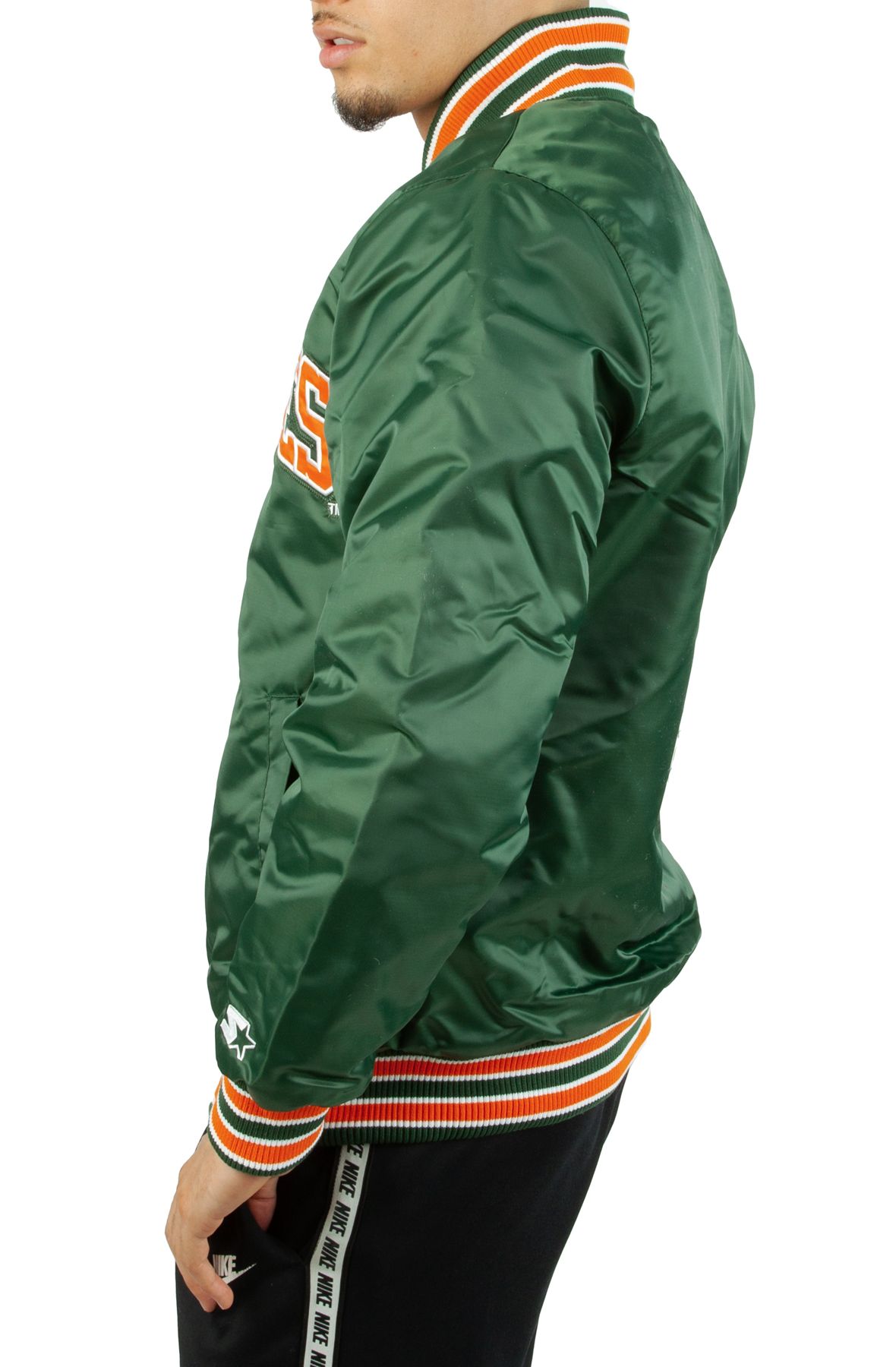 STARTER Miami Hurricanes Satin Jacket LS180454 MIA - Shiekh
