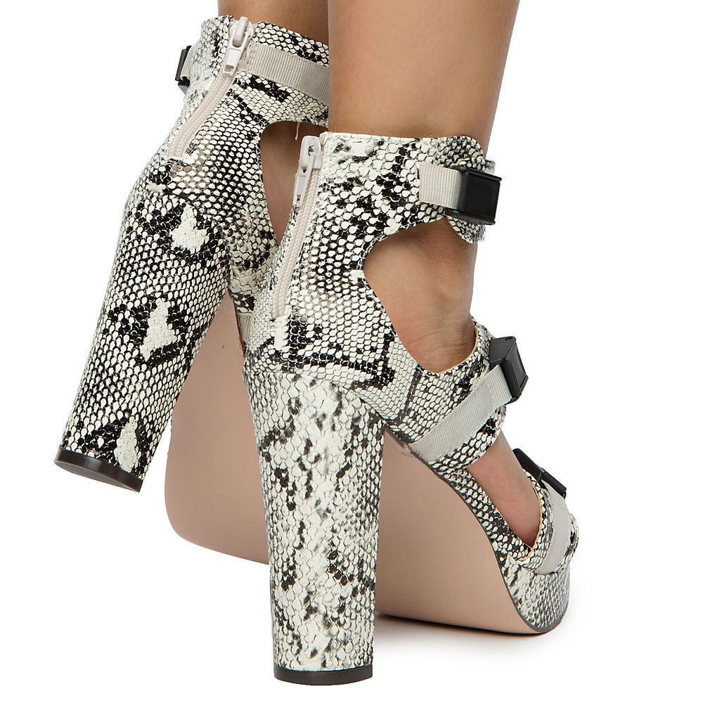 CHASE & CHLOE Adjustable 3 Straps QUINN-1 SNAKEPU - Shiekh