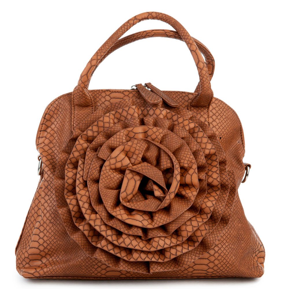 FASH LIMITED Classy Rose Handbag CLASSYROSE/BROWN - Shiekh