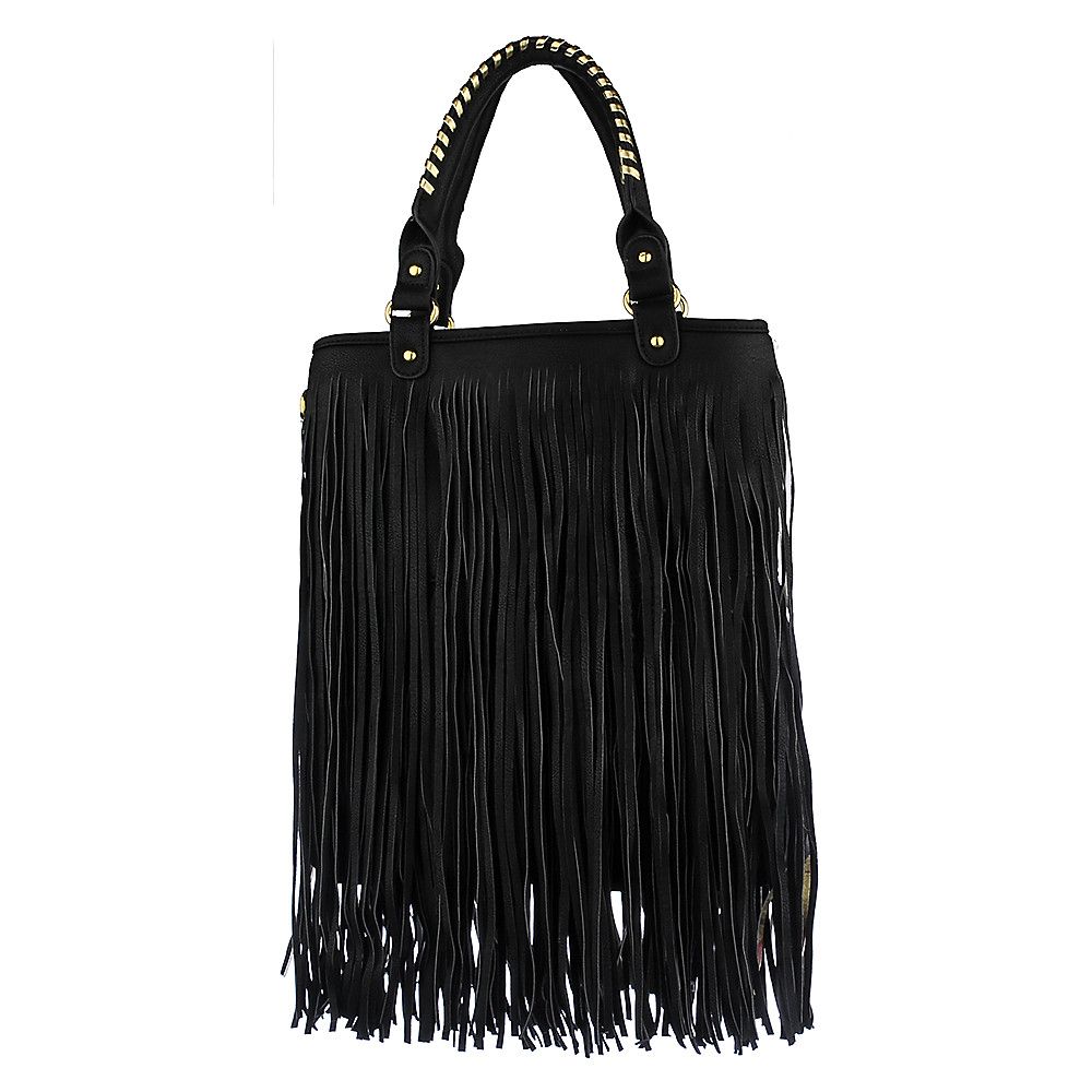 TRIPLE ACC/UNDER1 SKY Fringe Handbag 8002782-1 - Shiekh