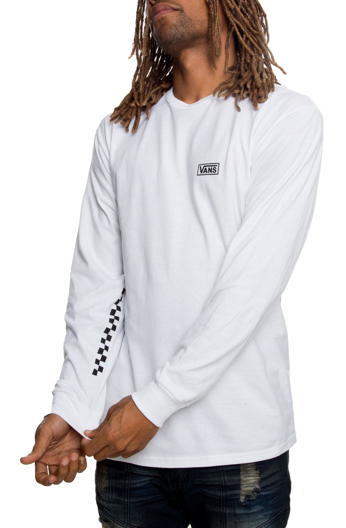 VANS Disort Checkerboard Tee in White VN0A3W1XWHT - Shiekh