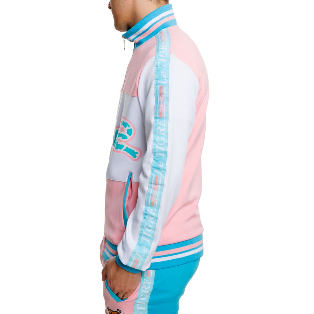 LE TIGRE CORP. TRI COLOR TRACK JACKET LT-42-P PATTERNED - Shiekh