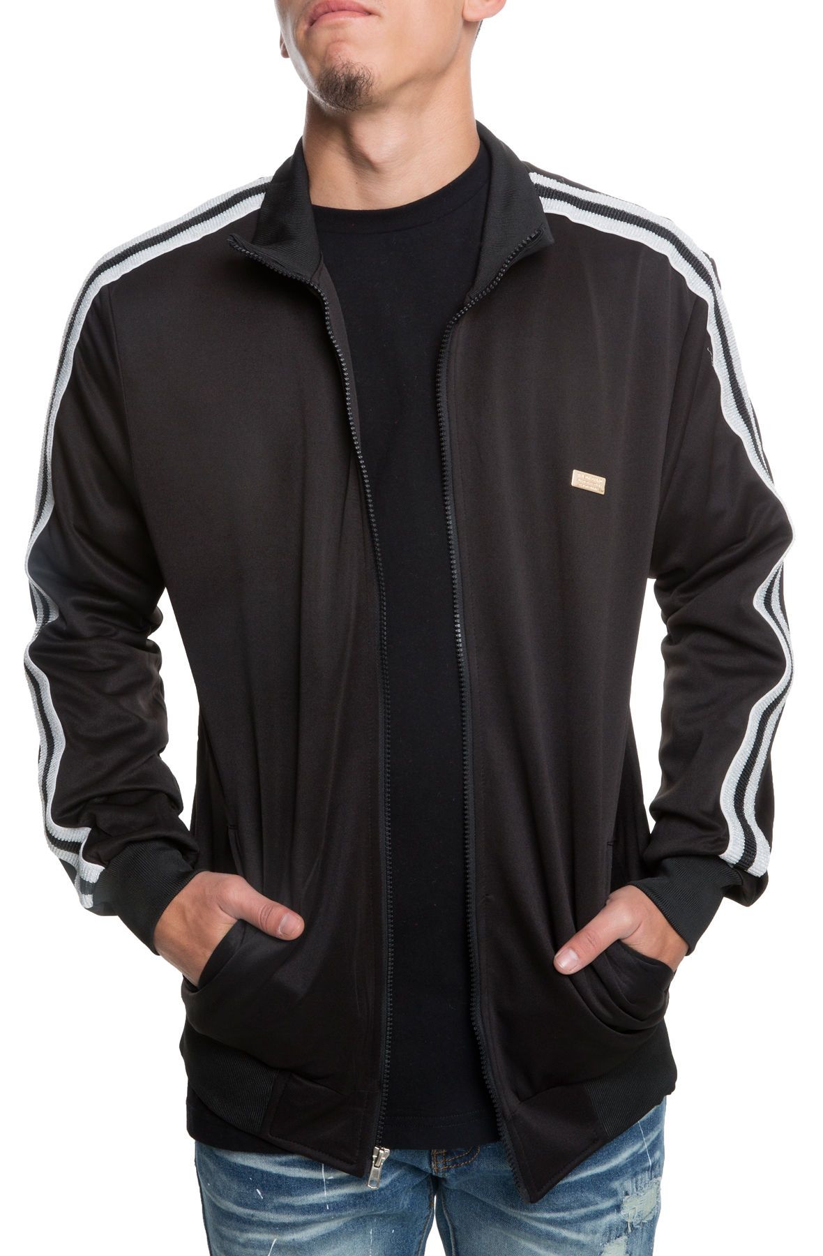 REASON The High Line Track Jacket in T-25-BLK - Shiekh
