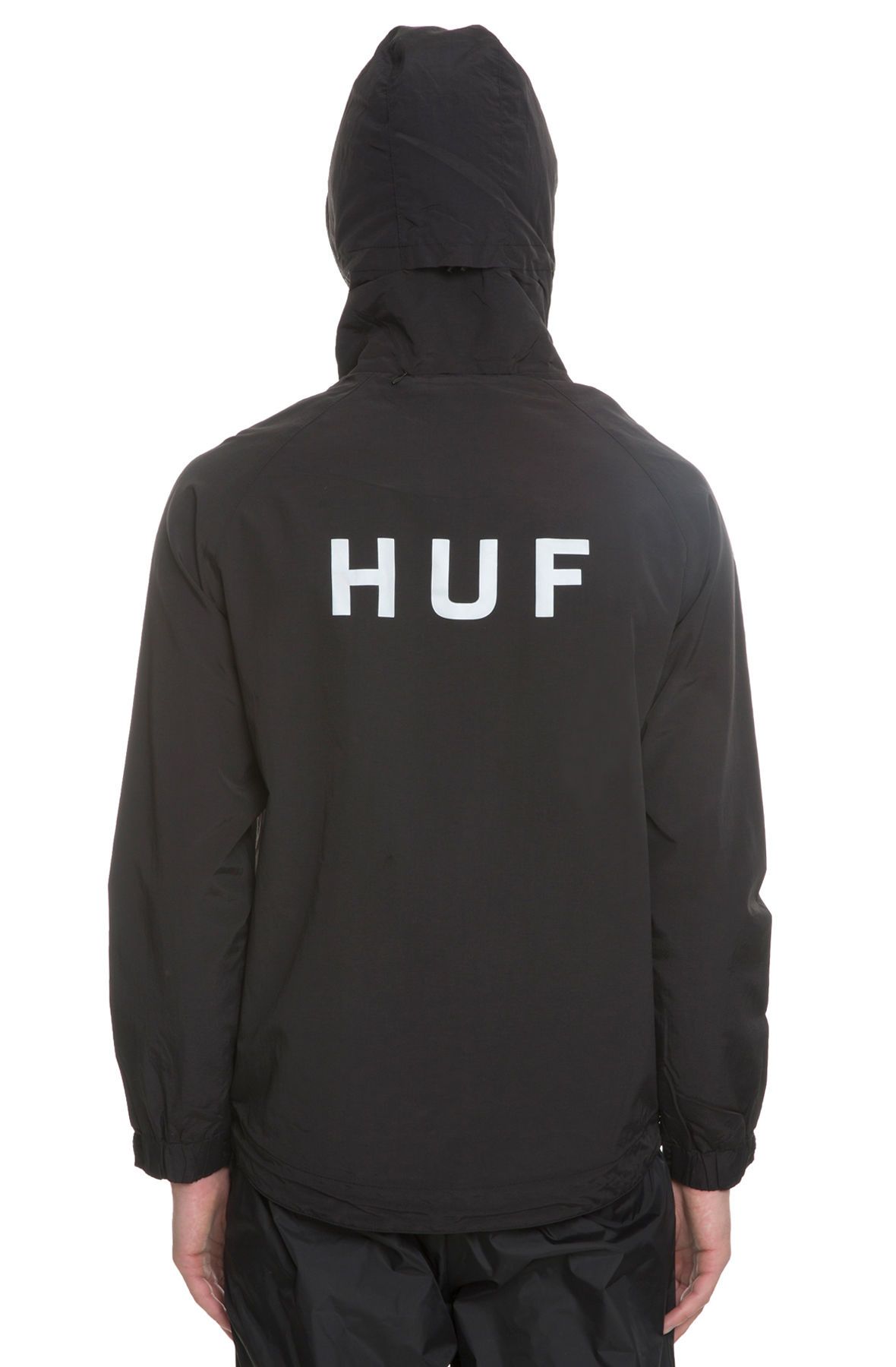 HUF The Standard Shell Jacket in -JK00074-BLACK - Shiekh