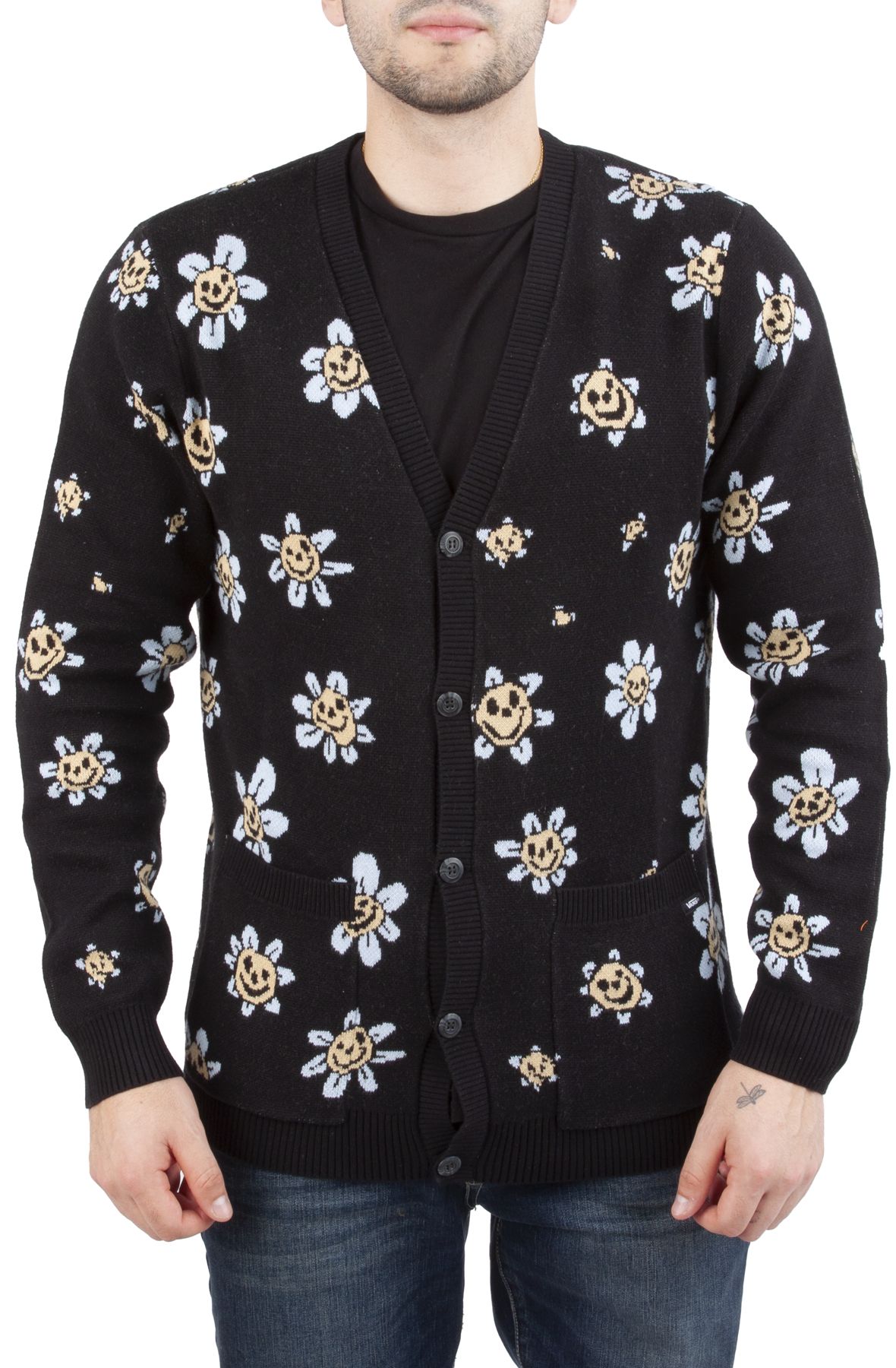 VANS Hilltop Cardigan Sweater VN0A7SDWBLK - Shiekh