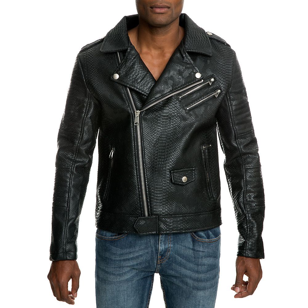 REASON Ozzy Gator Leather Jacket F8-204B - Shiekh