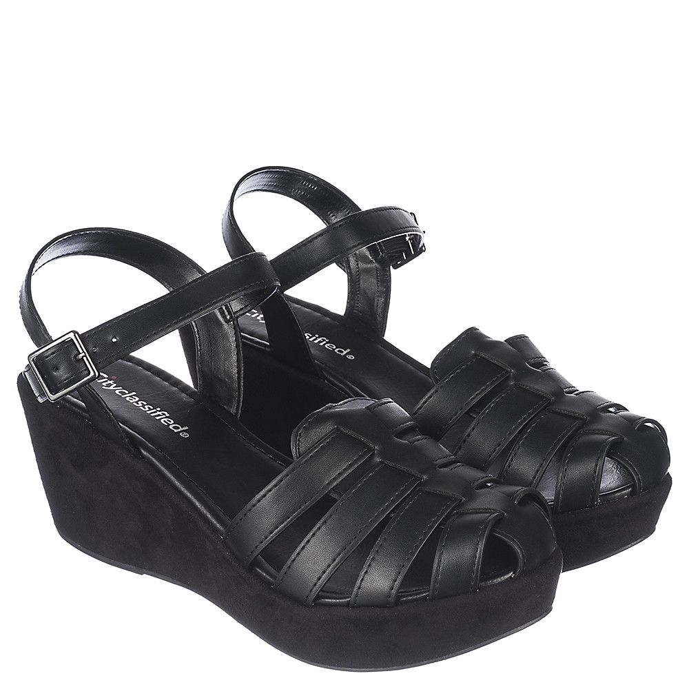 CITY CLASSIFIED Monitor-S Platform Sandal FD MONITOR-S/ALL BLACK - Shiekh