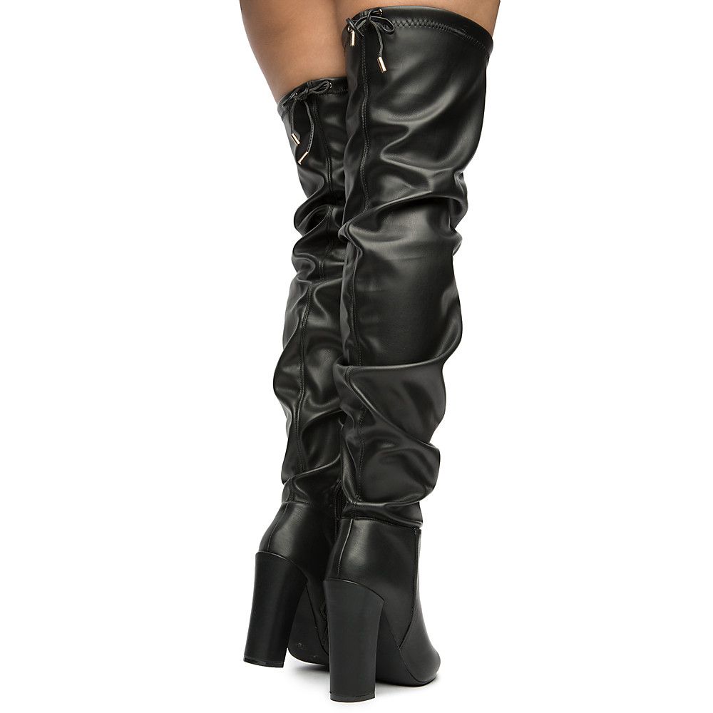 ELEGANT Sia-2 Over The Knee Boots SIA-2/BLACK - Shiekh