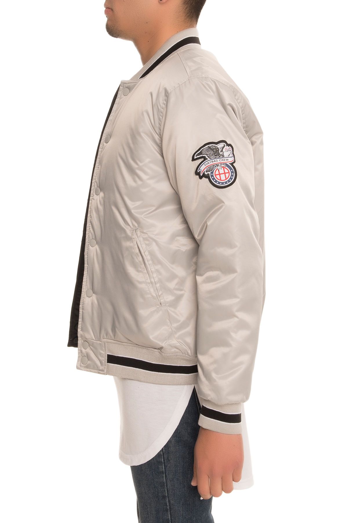 HUF The Easy Reversible Satin Jacket in JK64008-SBL - Shiekh