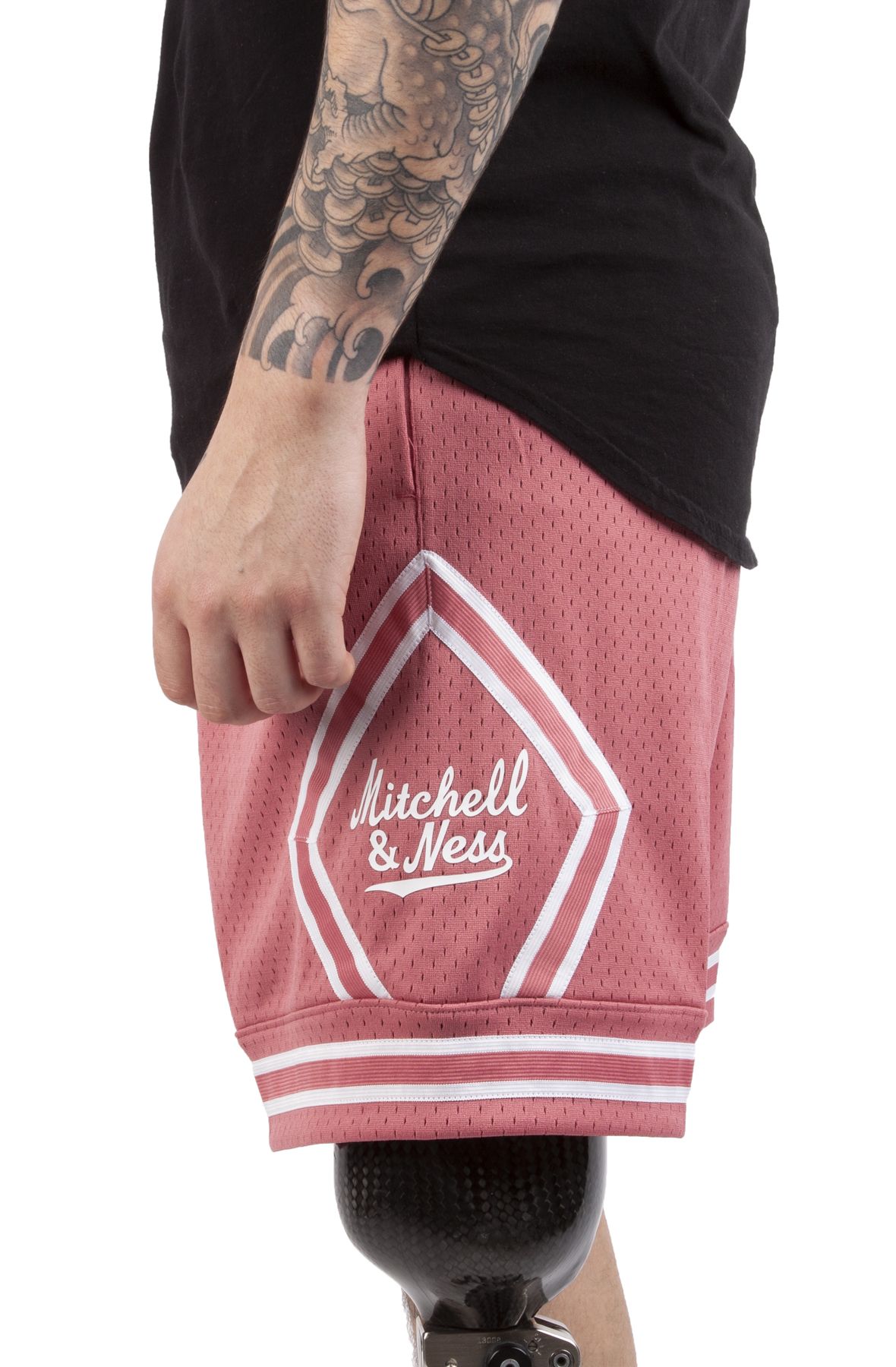 MITCHELL AND NESS Diamond Scripted Shorts PSHR4763-MNNYYPPPLTPK - Shiekh