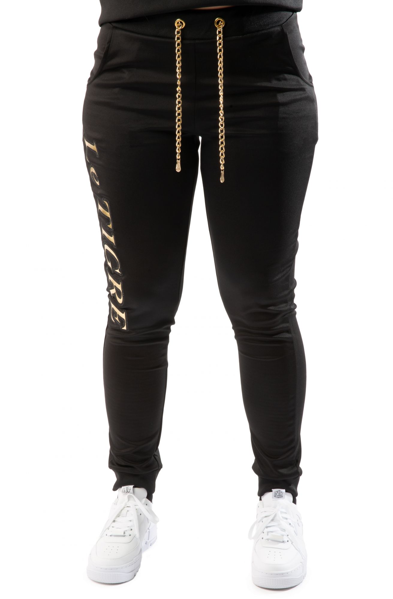 LE TIGRE CORP. Logo Chain String Sweats F21KB014-BLK - Shiekh