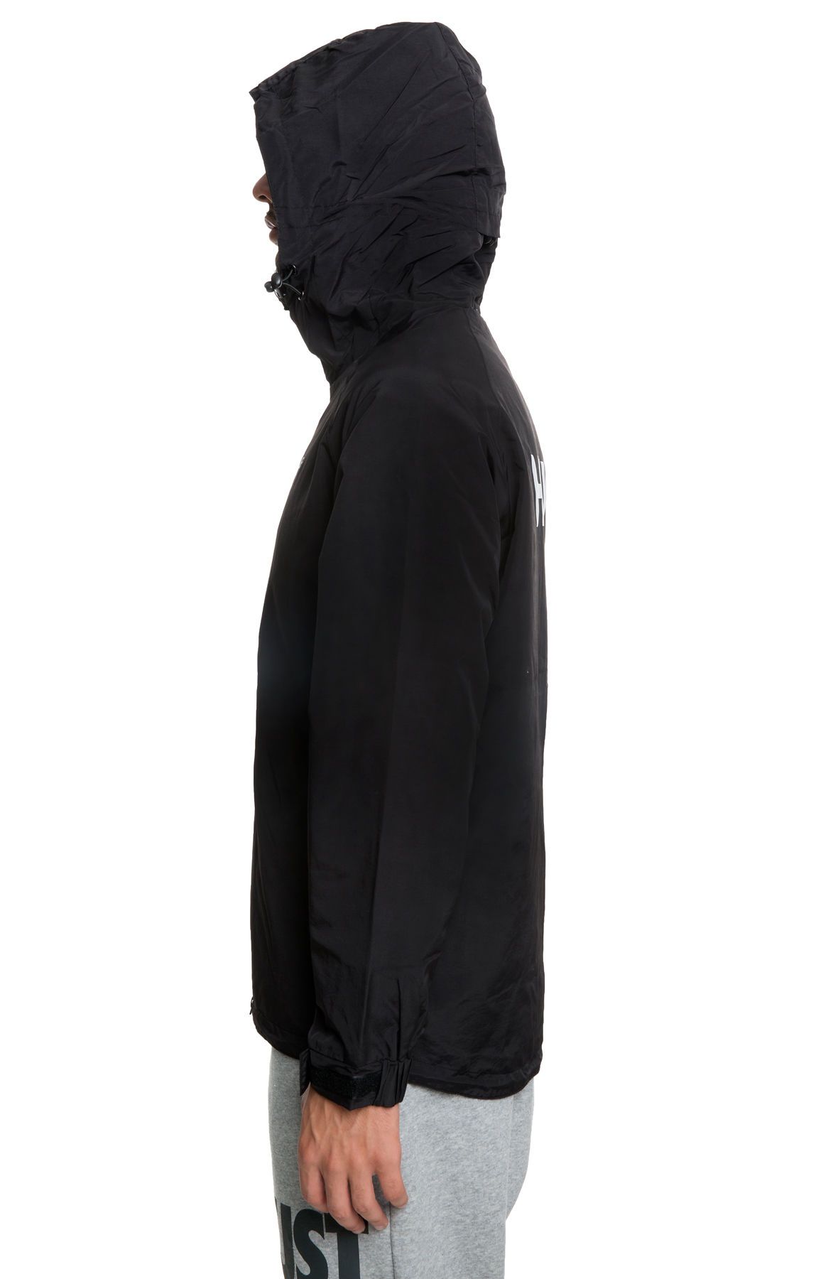 HUF The Standard Hooded Shell Jacket in JK00105-BLK - Shiekh