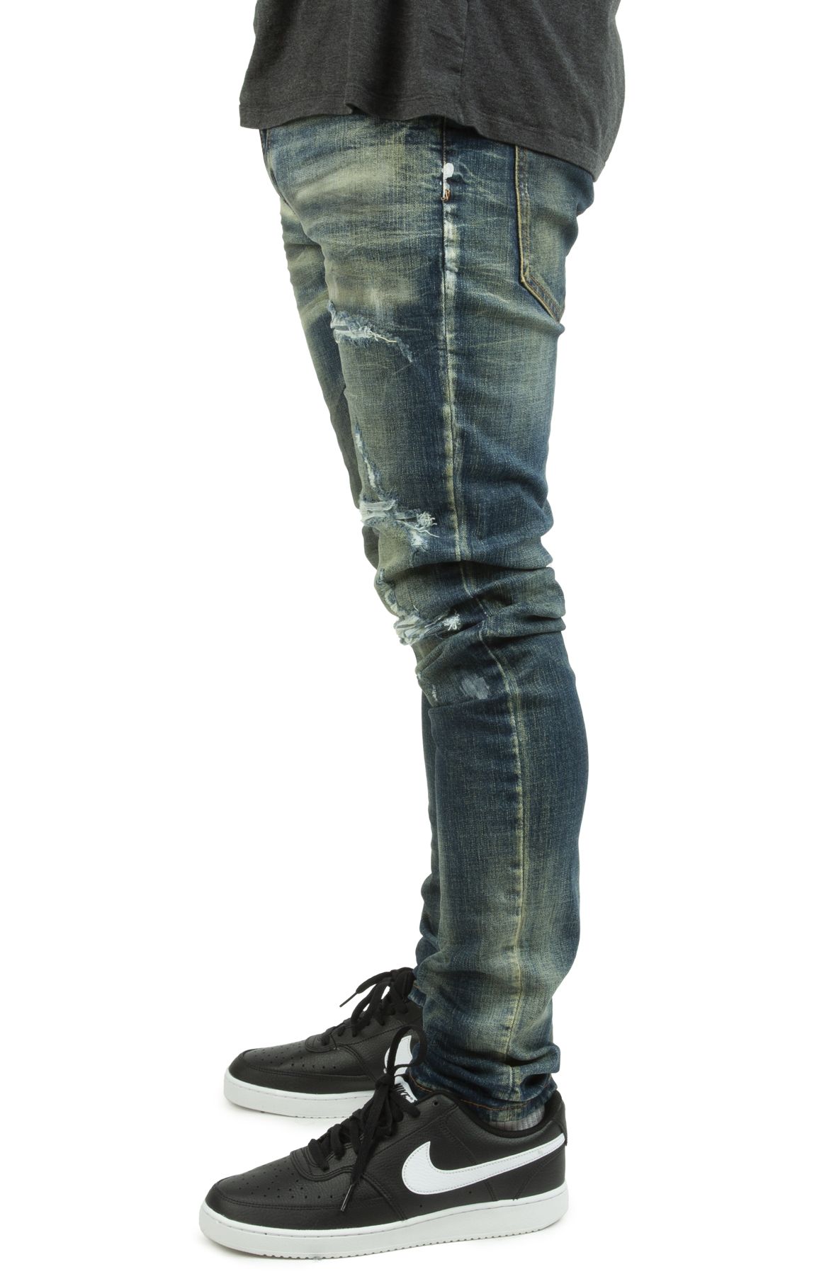 FOREIGN LOCALS Rips And Repair Jeans FL-22006 - Shiekh