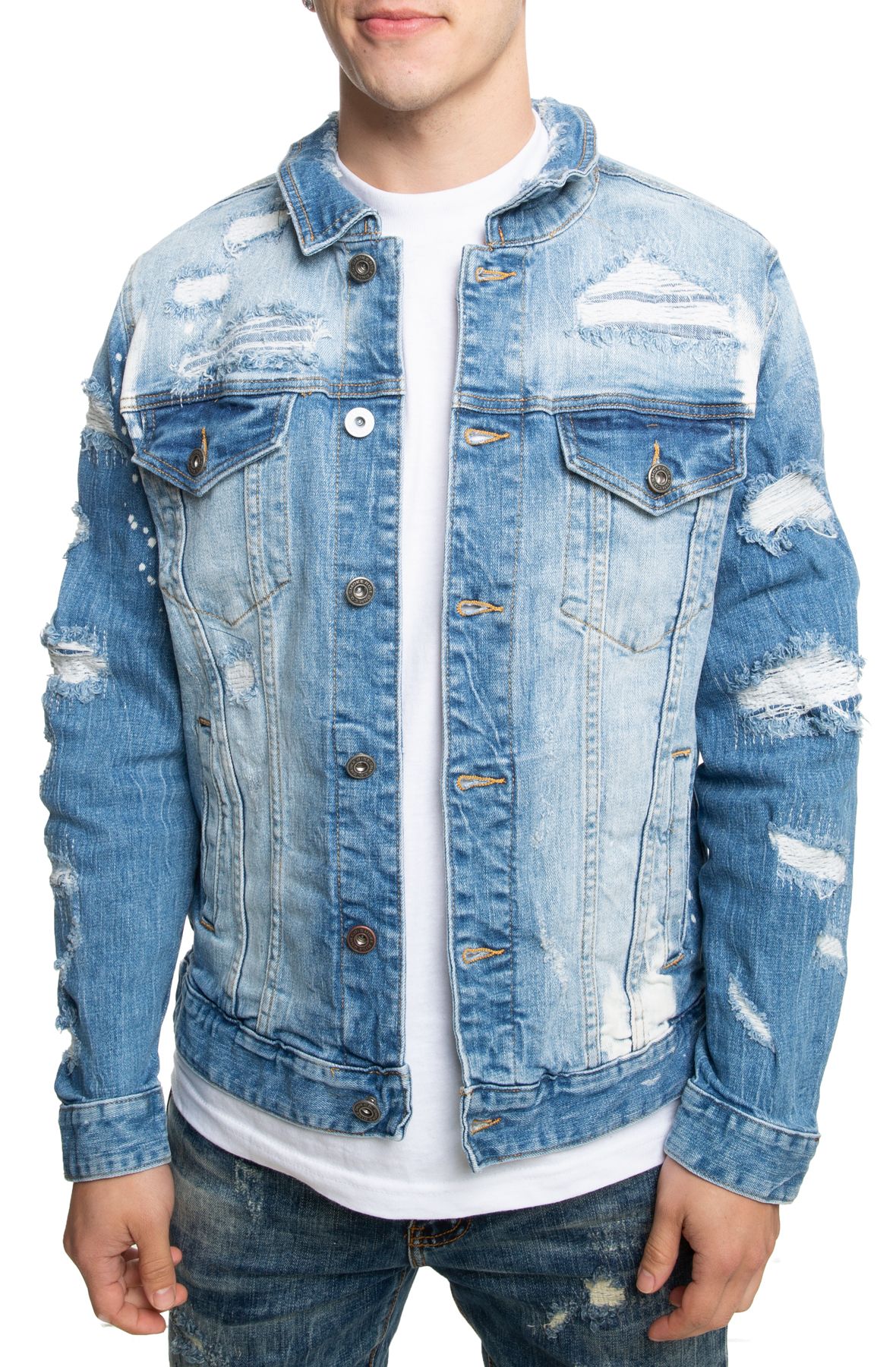 SMOKE RISE Julius Denim Jacket JJ20133-OCEABL - Shiekh