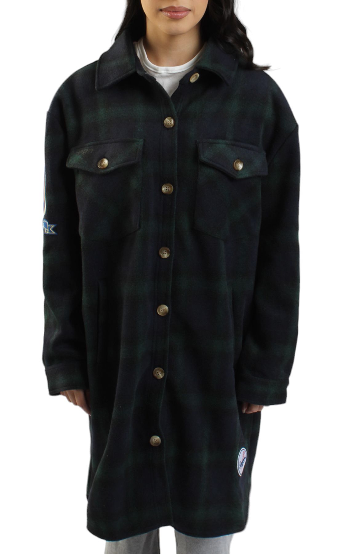 PRO STANDARD Dodgers Plaid Shacket LLDU312654-FGM - Shiekh