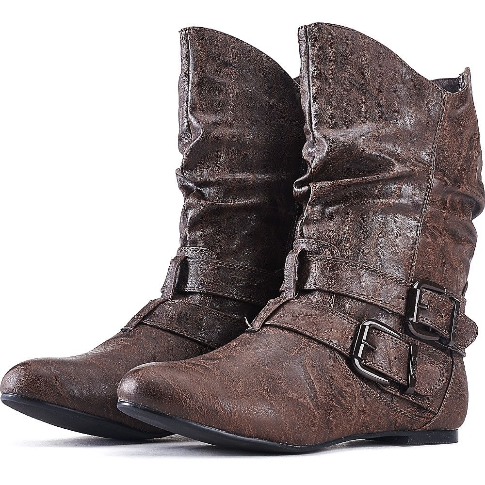 SHIEKH Women's Pocket Boot Vickie-16 VICKIE-16/BROWN POCKET - Shiekh